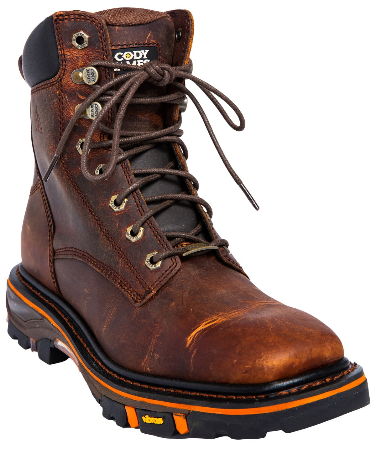 Cody James Men's 8" Decimator Work Boot Soft Toe Brown 10 EE US ...