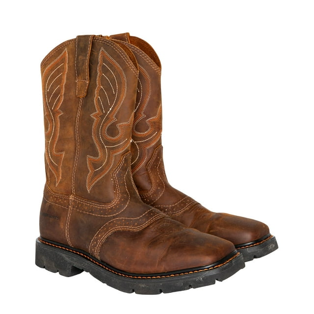 Cody James Men's Cowboy Work Boot Square Toe Brown - Walmart.com