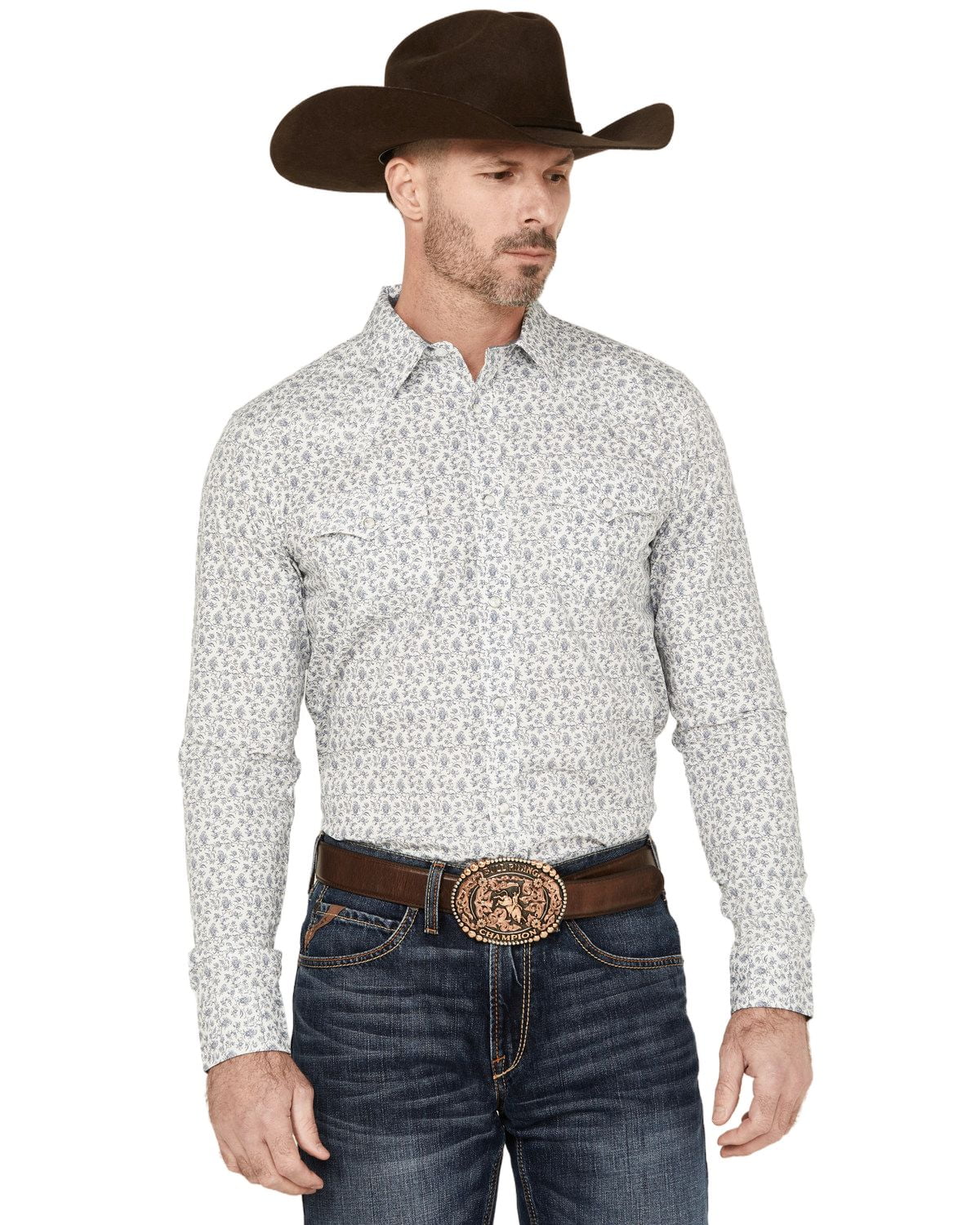 Cody James Men's Dandy Floral Print Long Sleeve Snap Western Shirt ...