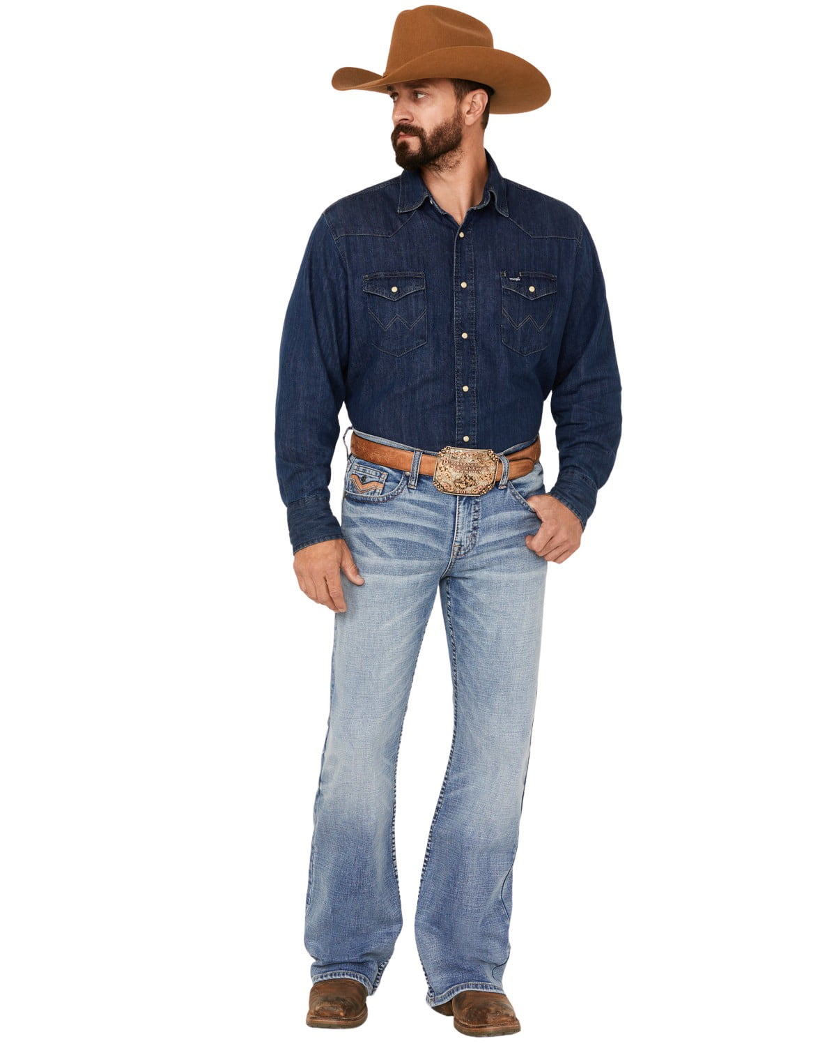 Cody James Men's Dodge City Light Wash Relaxed Boot Stretch Denim Jeans ...