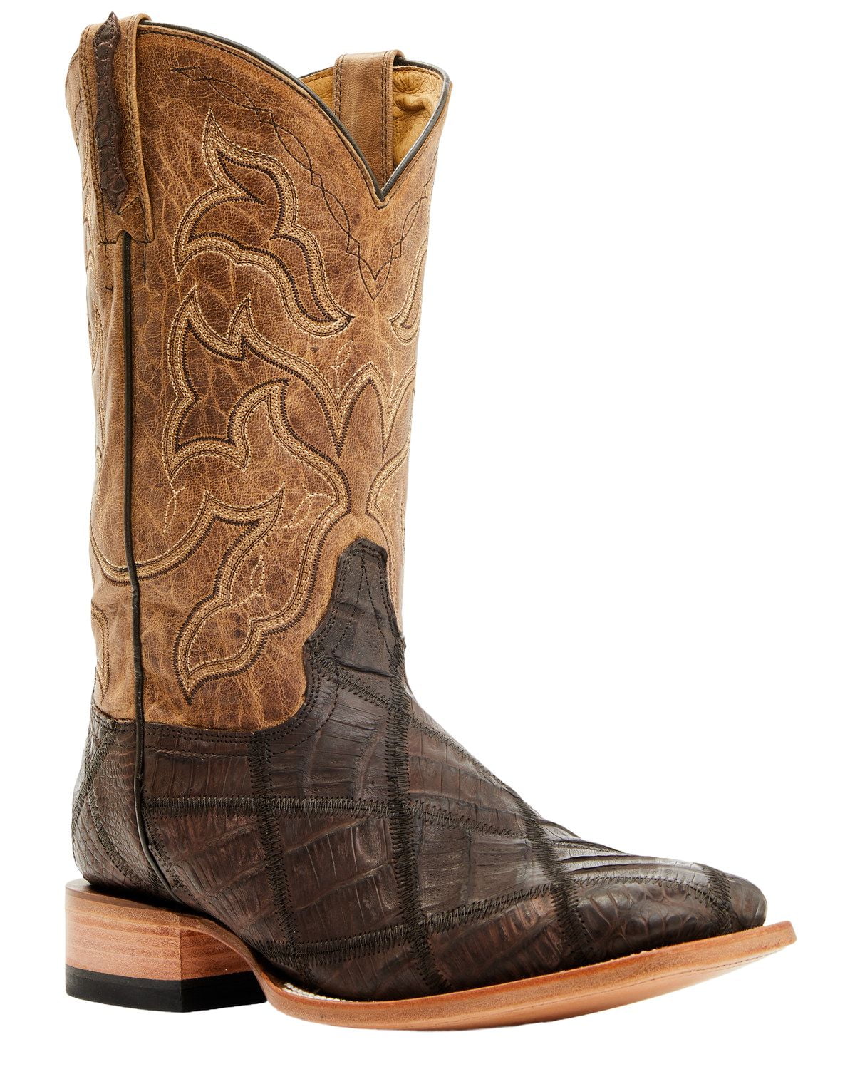 Cody James Men's Exotic Caiman Western Boot Broad Square Toe Brown 12 D ...