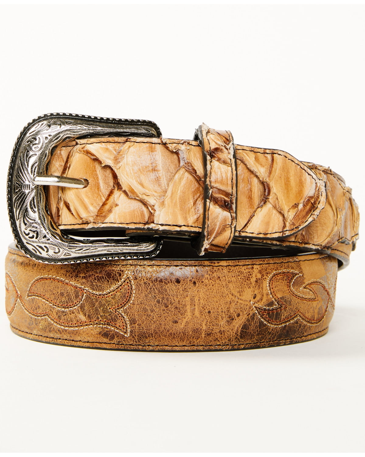 Cody James Men's Exotic Pirarucu Billet Belt - CJAHO24BT14-LTBN 34 ...