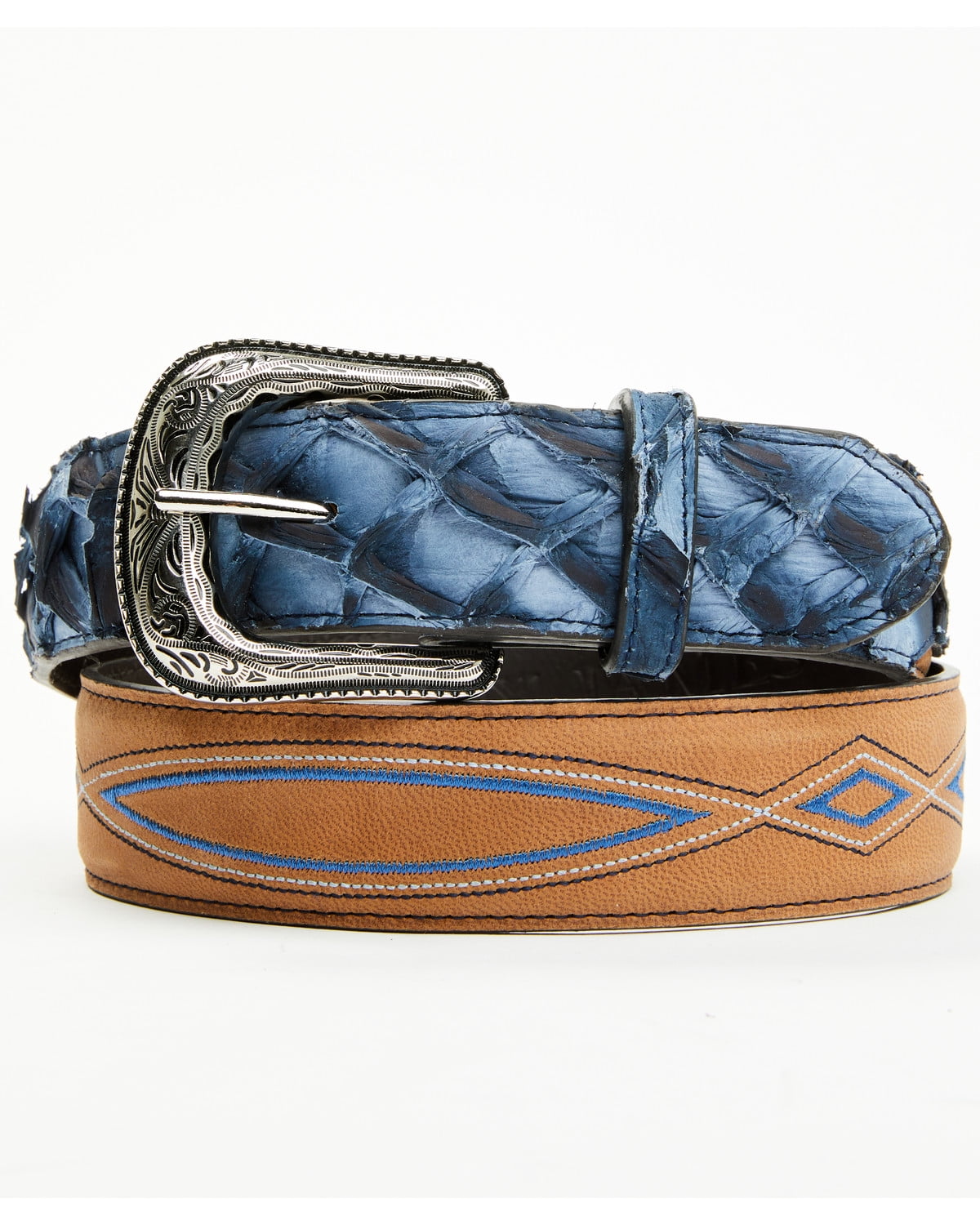 Cody James Men's Exotic Pirarucu Billet Belt - CJAHO24BT15-BL 46 - Walmart.com