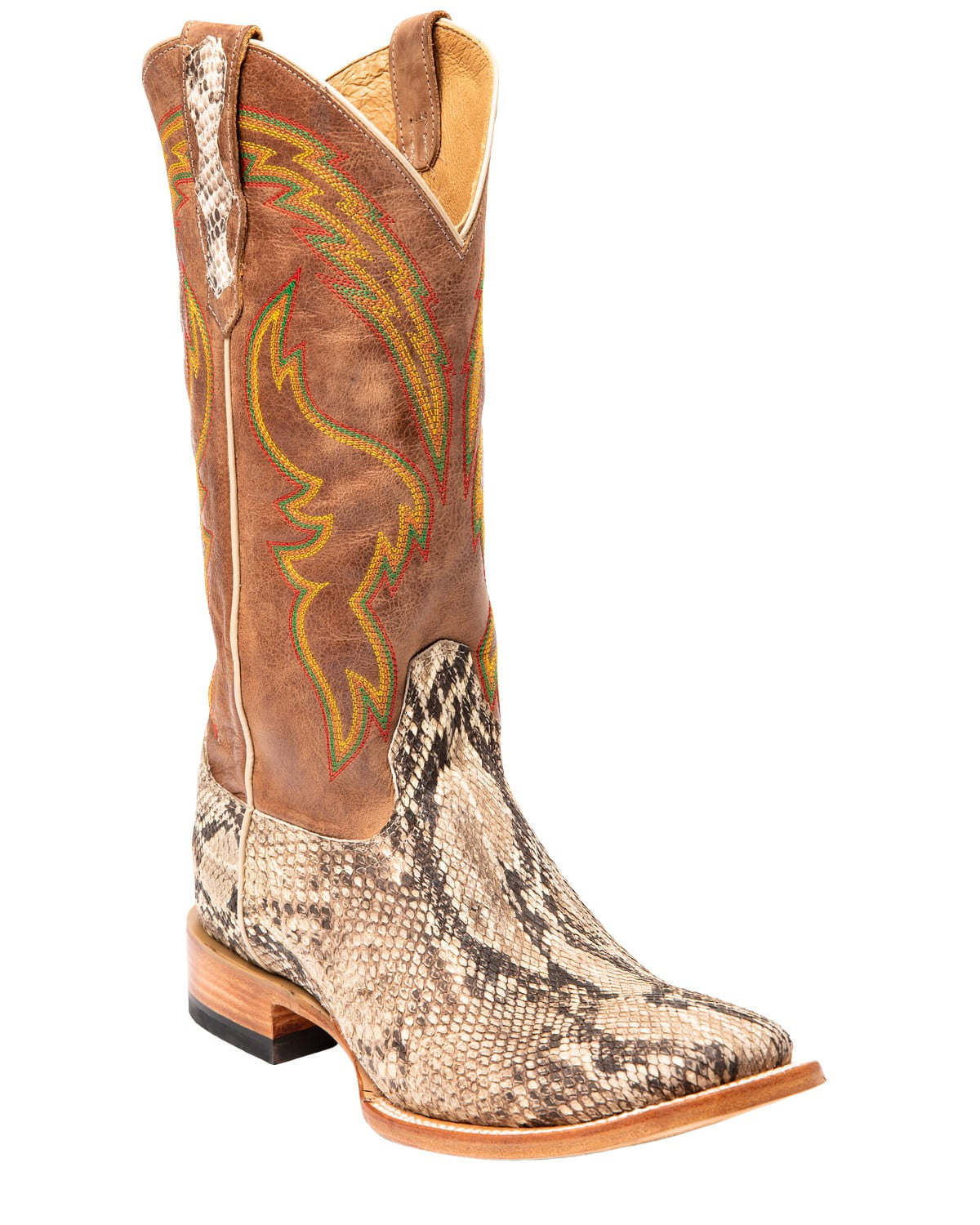Cody James Men's Exotic Python Western Boot Broad Square Toe Brown 9.5 ...