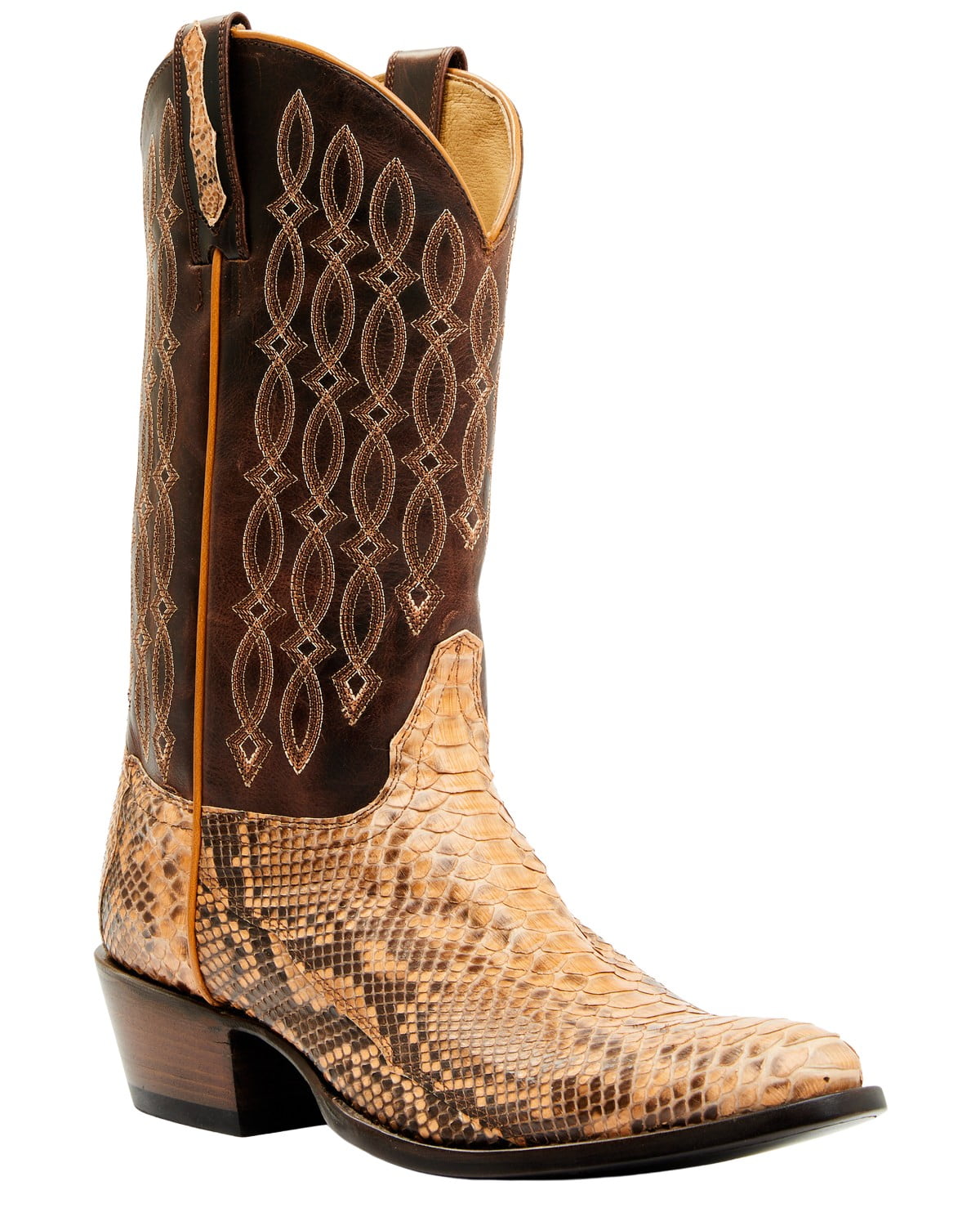 Cody James Men's Exotic Python Western Boot Round Toe Camel 11 D(M) US ...