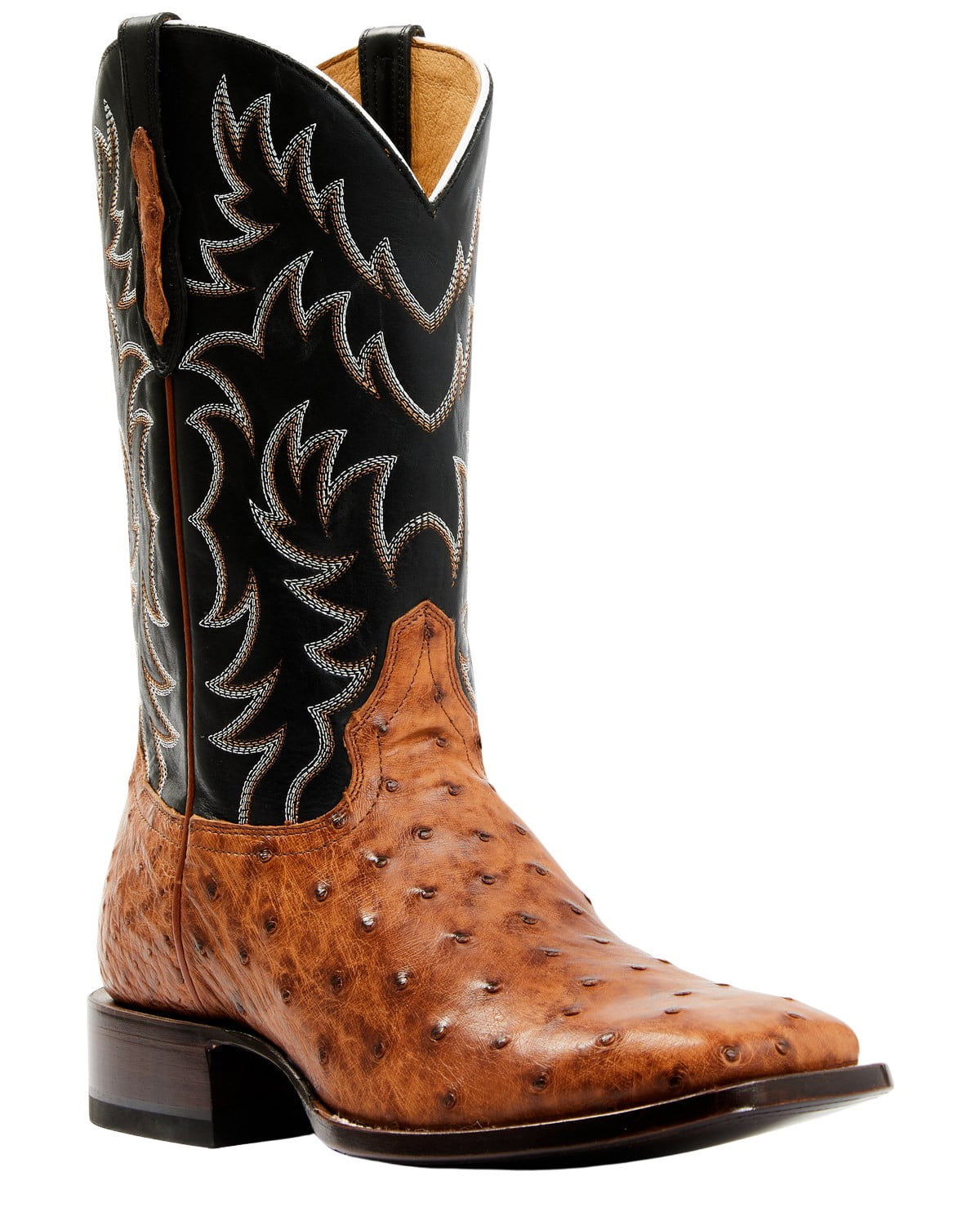 Cody James Men's Full Quill Cognac Ostrich Exotic Western Boot Broad ...