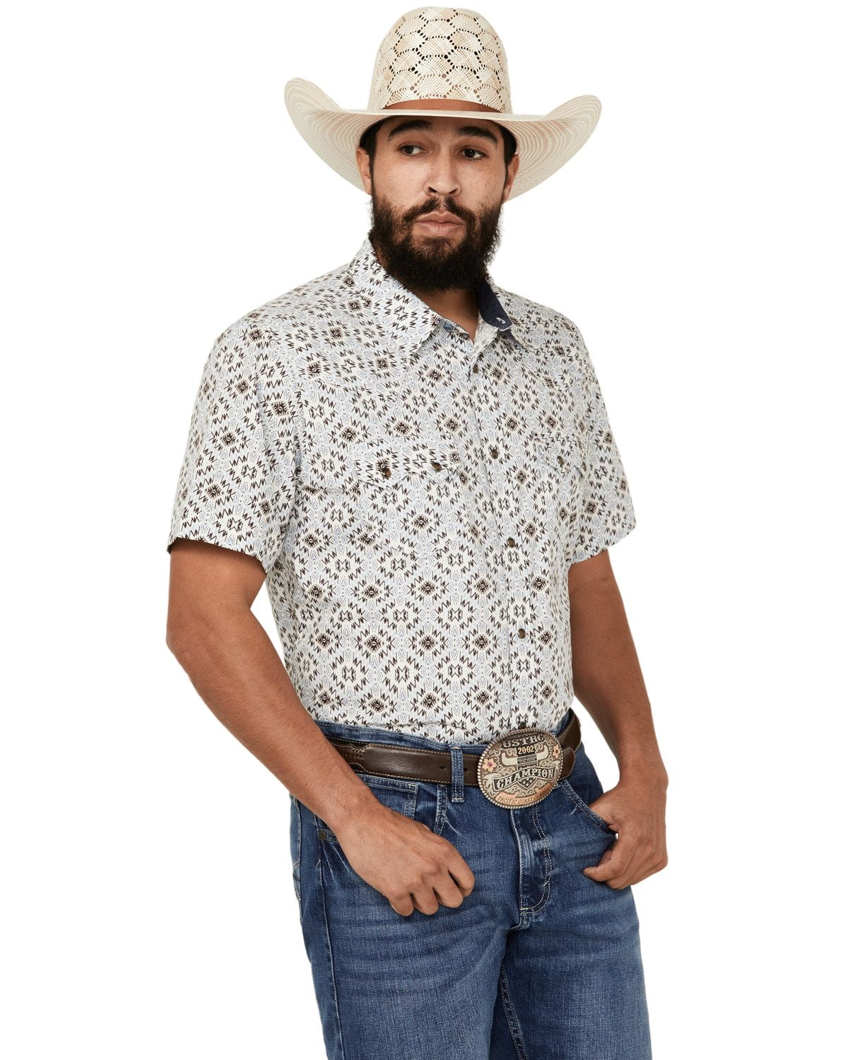 Cody James Men's High Plains Southwestern Print Short Sleeve Snap ...