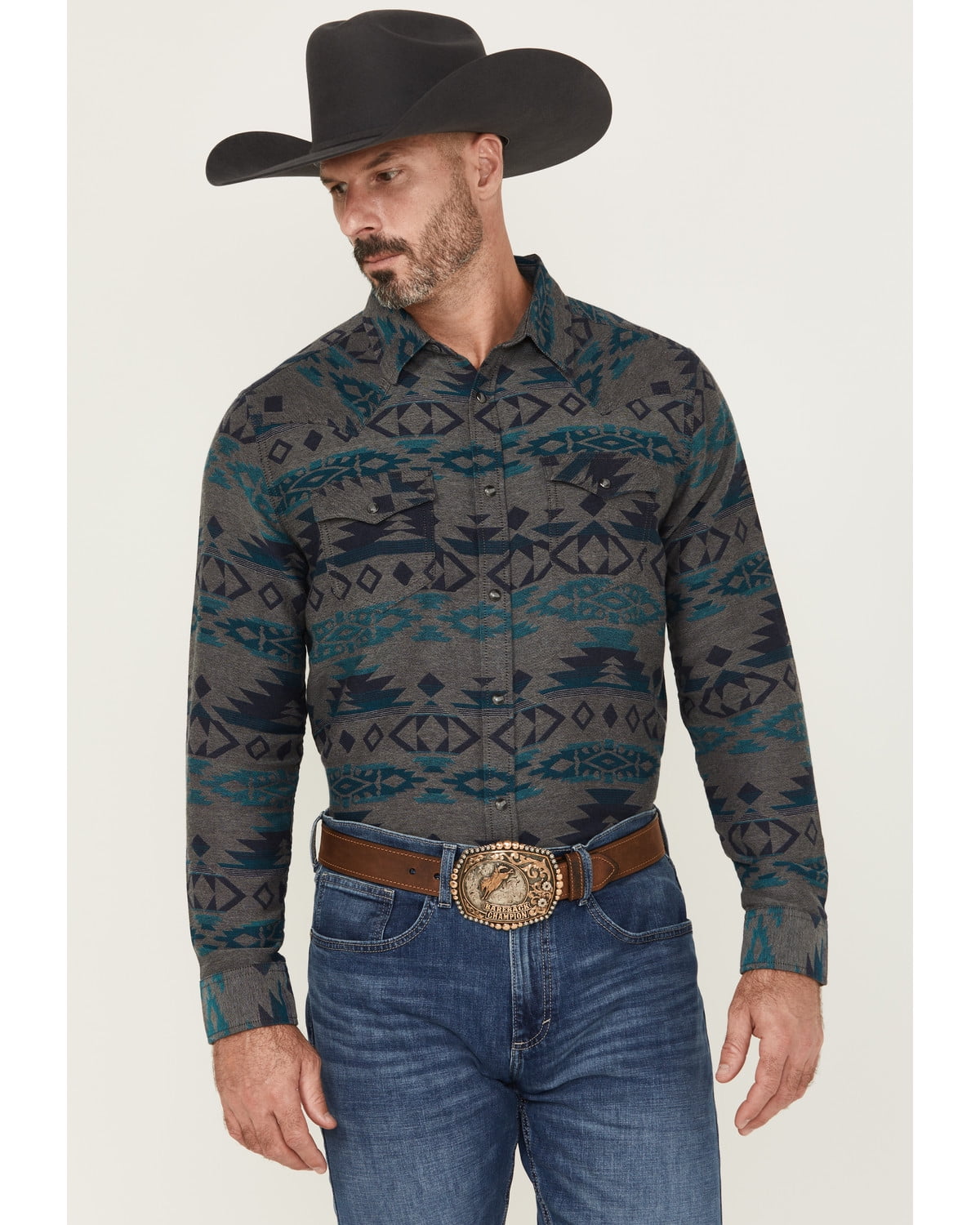 Cody James Men's Julian Southwestern Print Long Sleeve Snap Western ...