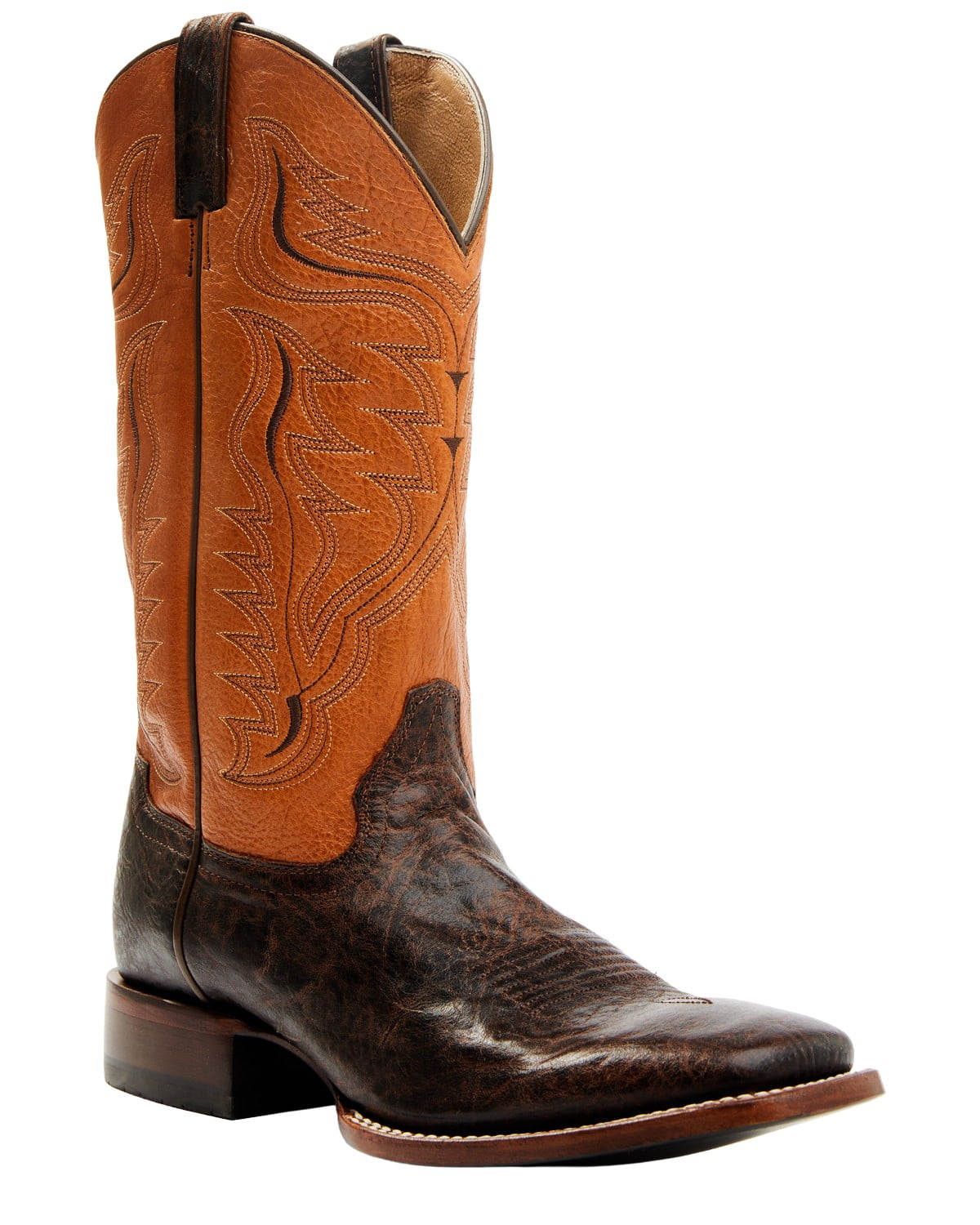 Cody James Men's Melbourne Cognac Leather Western Boot Broad Square Toe ...