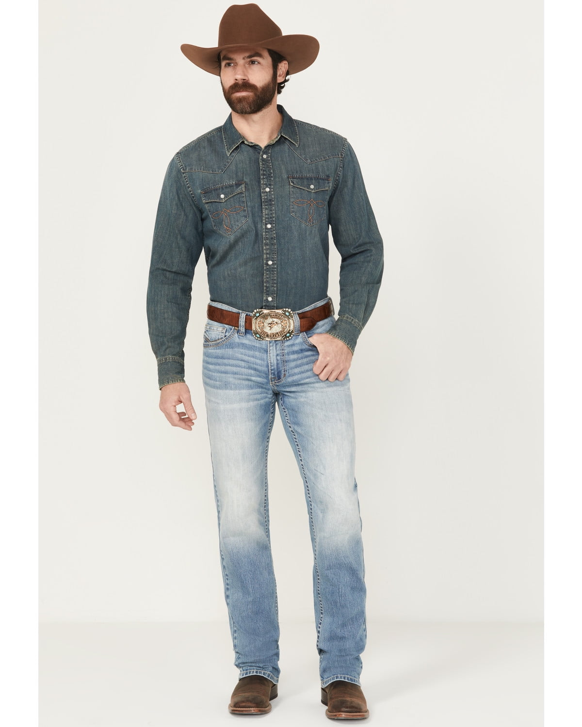 Cody James Men's Montoya Wash Jackson Slim Straight Stretch Denim Jeans - CJHO24J4-LTW 32W x 36L ...