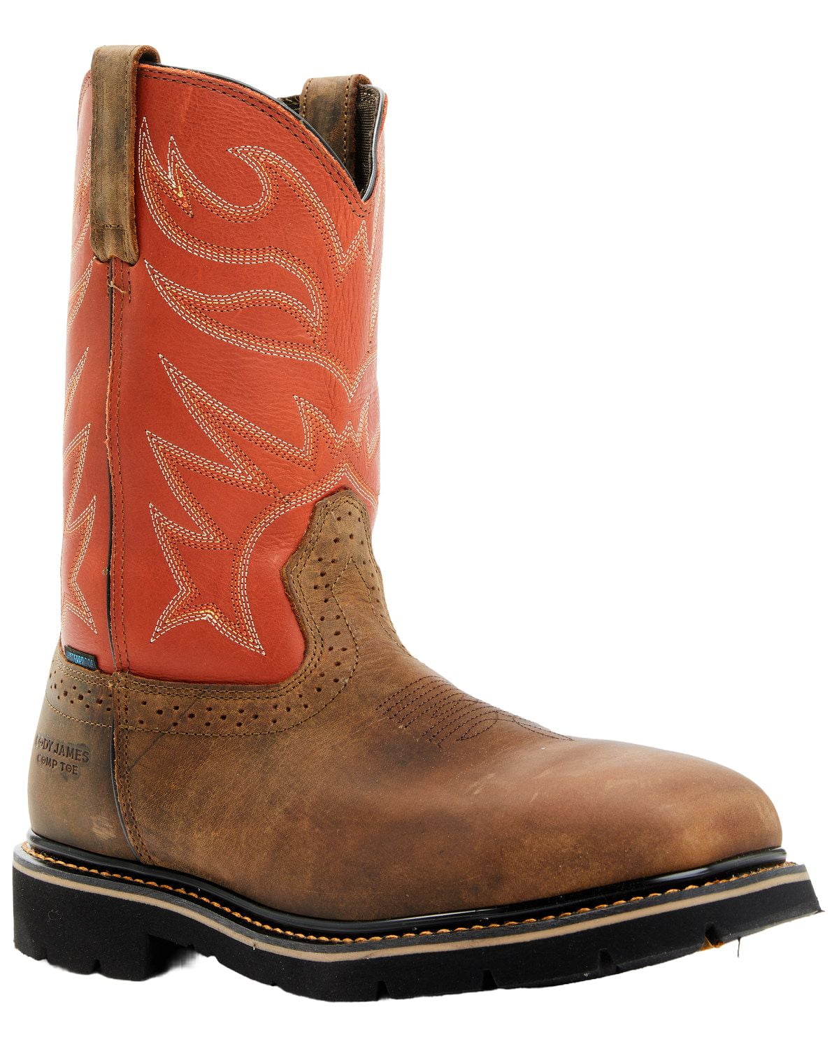 Cody James Men's Mustang Pull-On Waterproof Work Boot Composite Toe ...