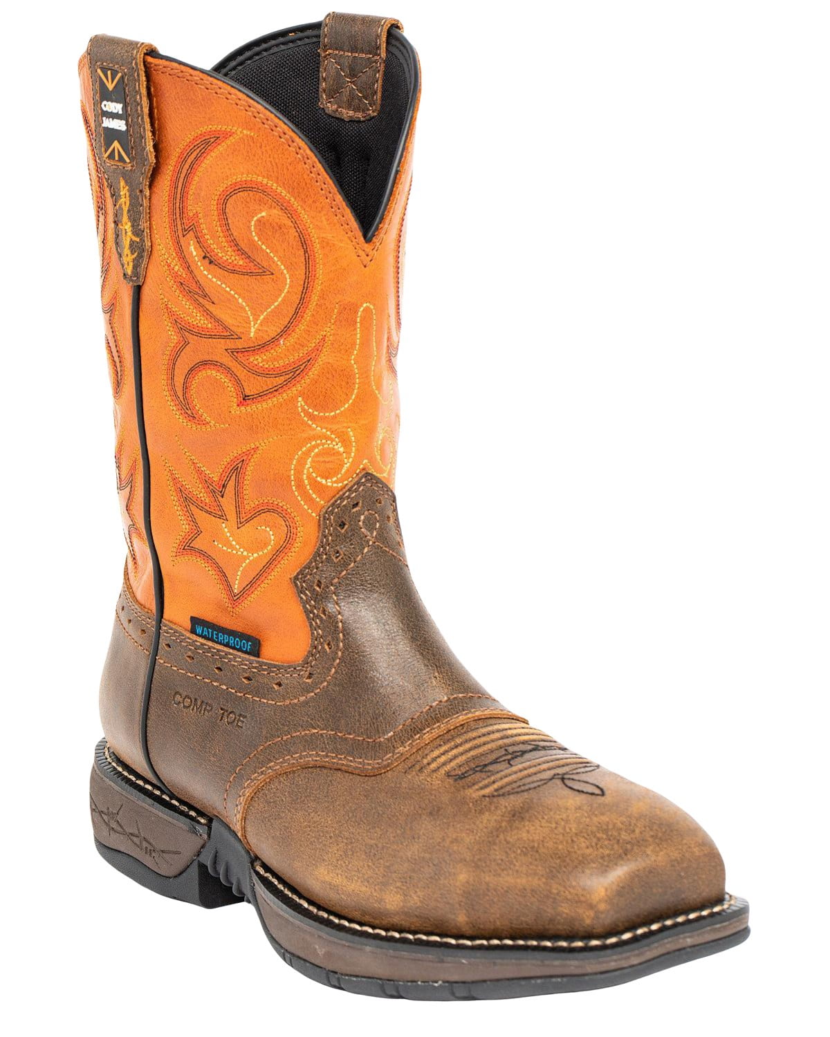 Cody James Men's 11" Nano Lite Waterproof Western Work Boot Composite ...