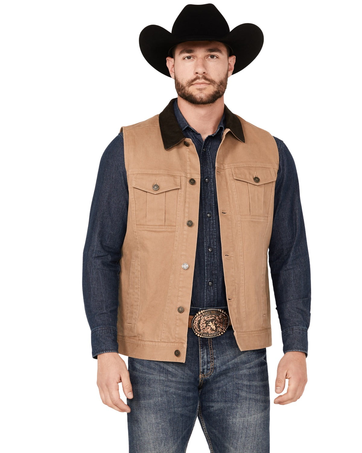 Cody James Men's Ozark Button-Down Vest - CJFA23V1-TAN Medium - Walmart.com