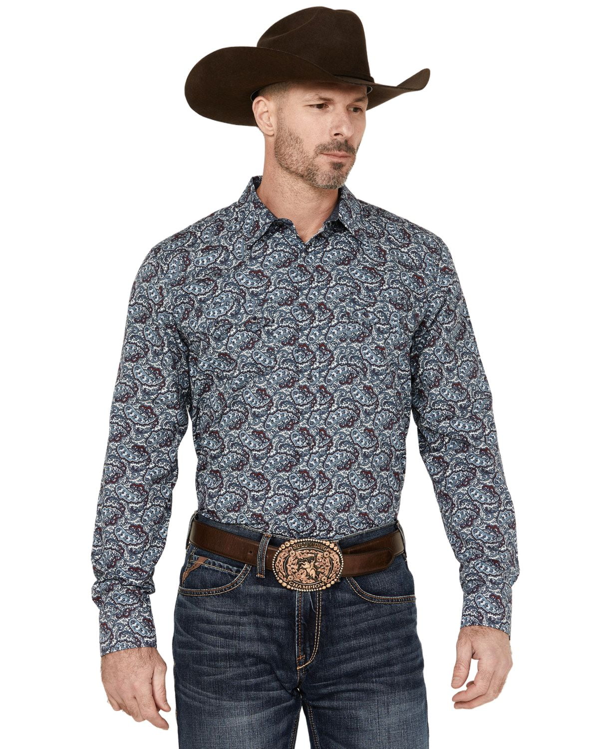 Cody James Men's Refresh Paisley Print Long Sleeve Snap Western Shirt ...