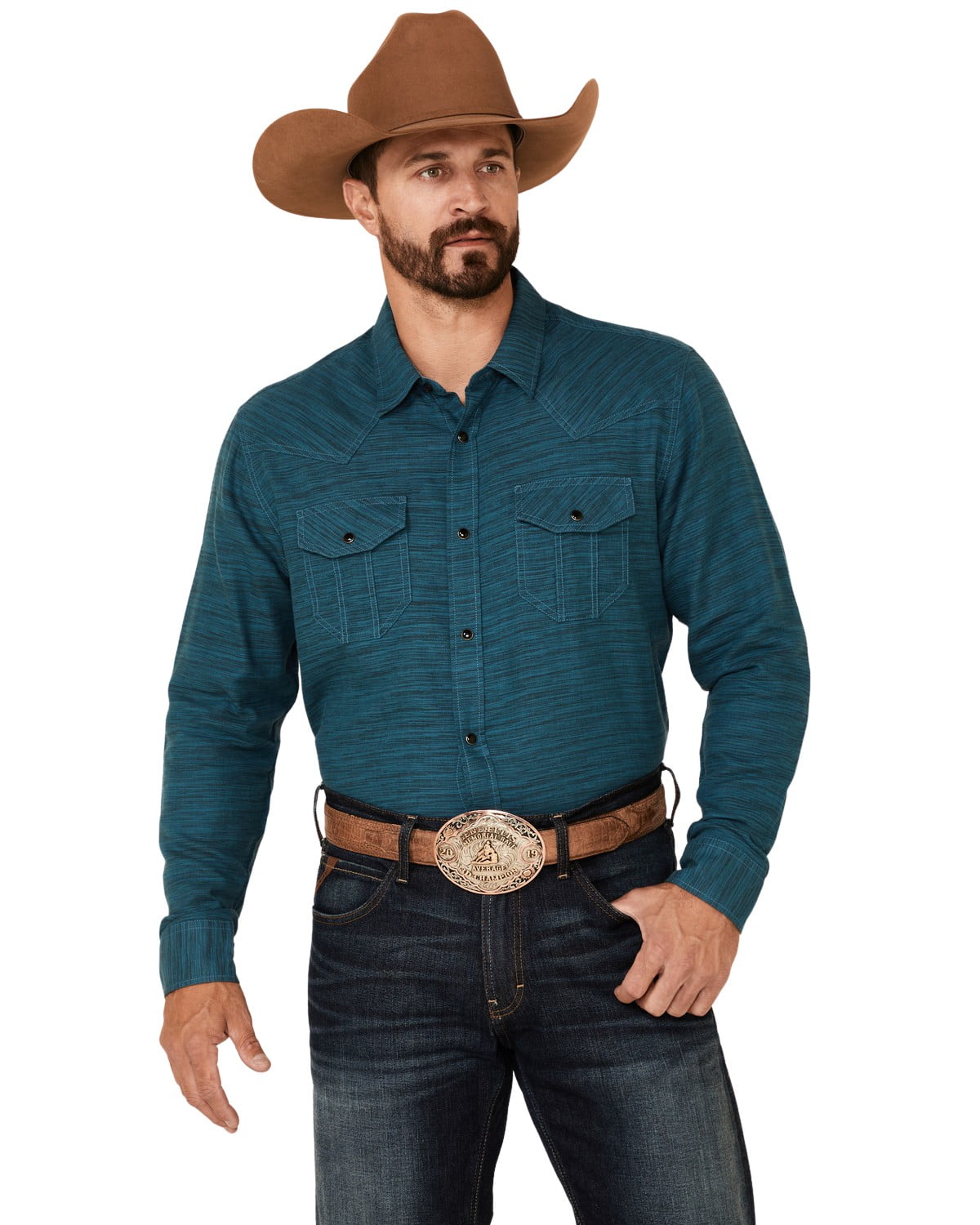 Cody James Men's Ride On Solid Long Sleeve Snap Western Shirt ...