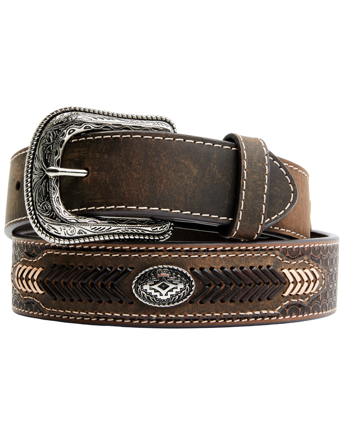 Cody James Men's Southwestern Concho Belt With Lace Detail - CJASU22BT5 ...