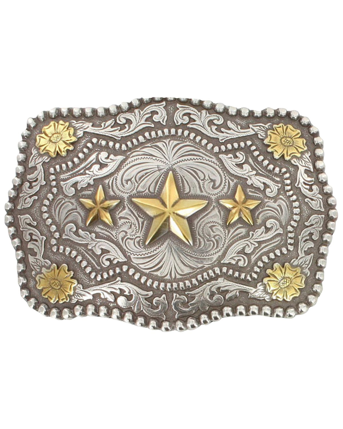 Cody James Men's Triple Star Belt Buckle Silver One Size - Walmart.com