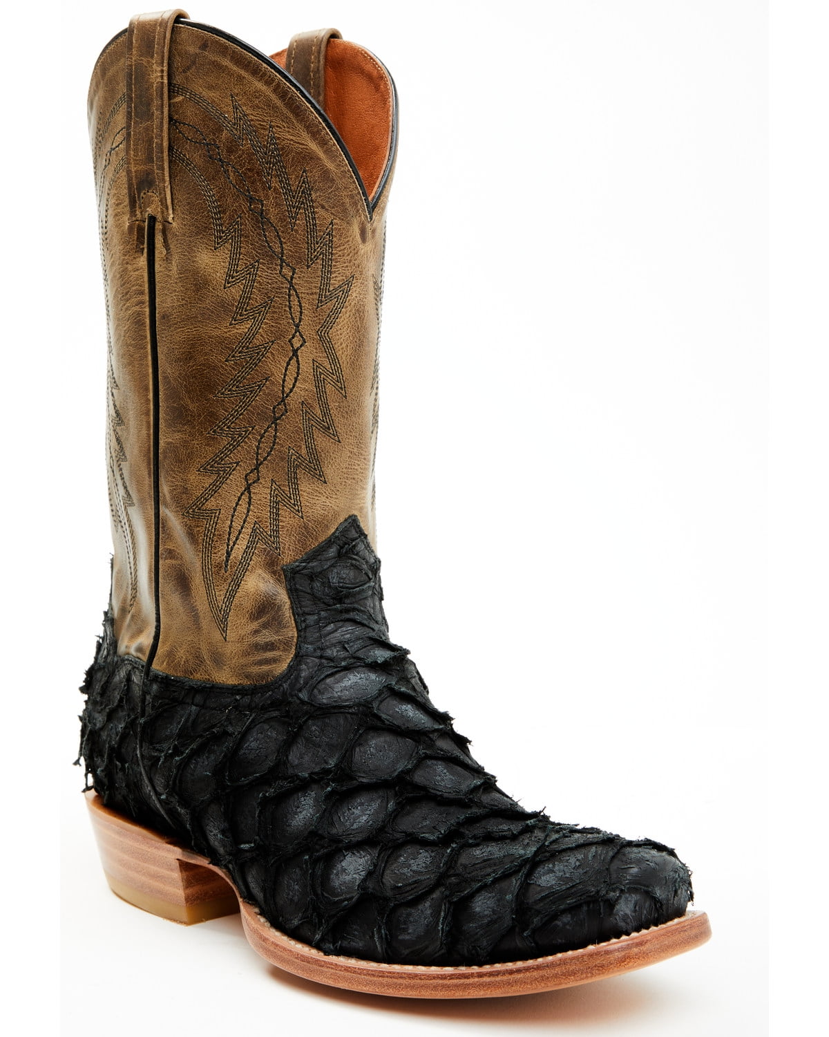 Cody James Men's Vaqueras Exotic Pirarucu Western Boot Square Toe Black ...