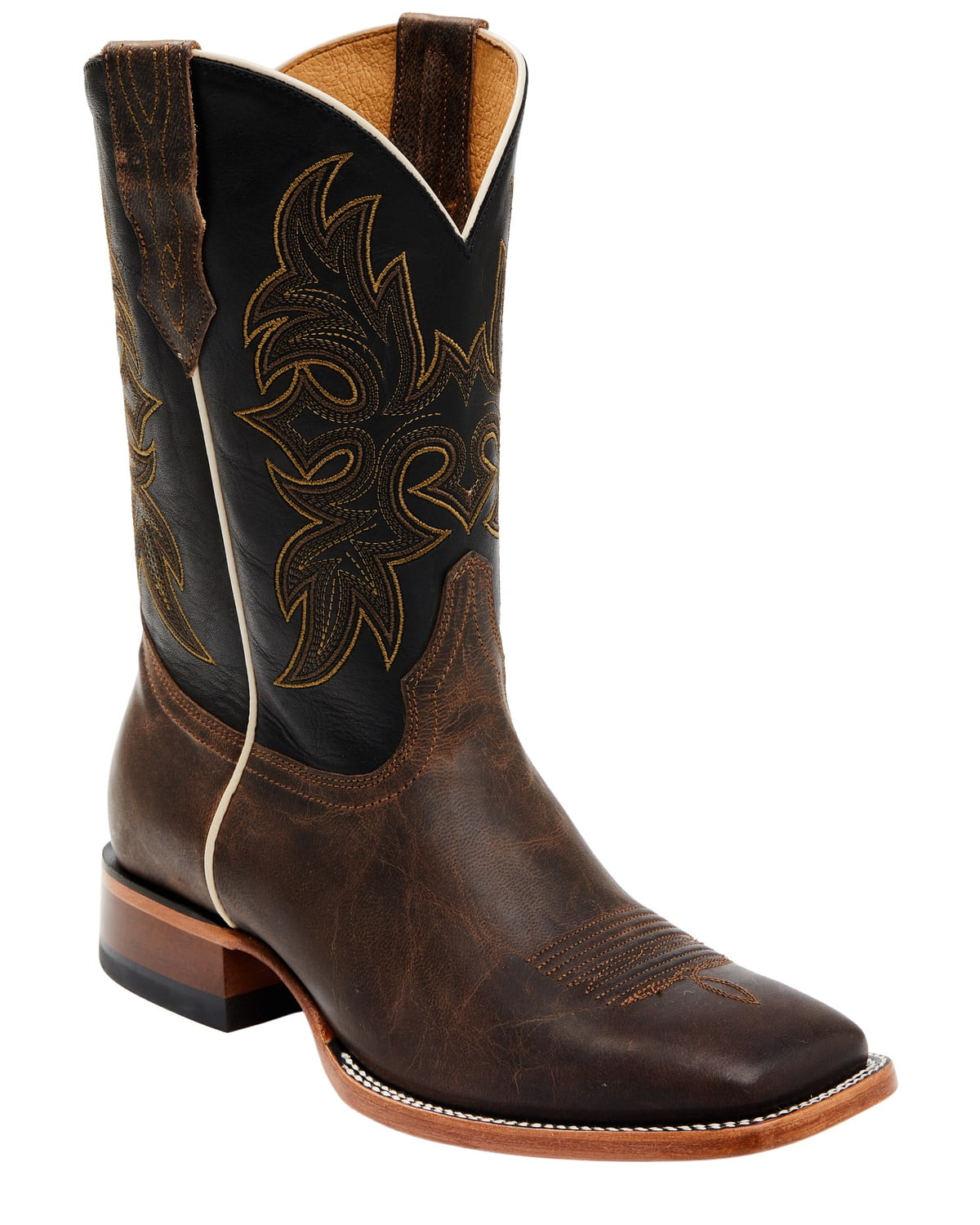 Cody James Men's Willow Western Boot Broad Square Toe Brown 8 1/2 EE US ...