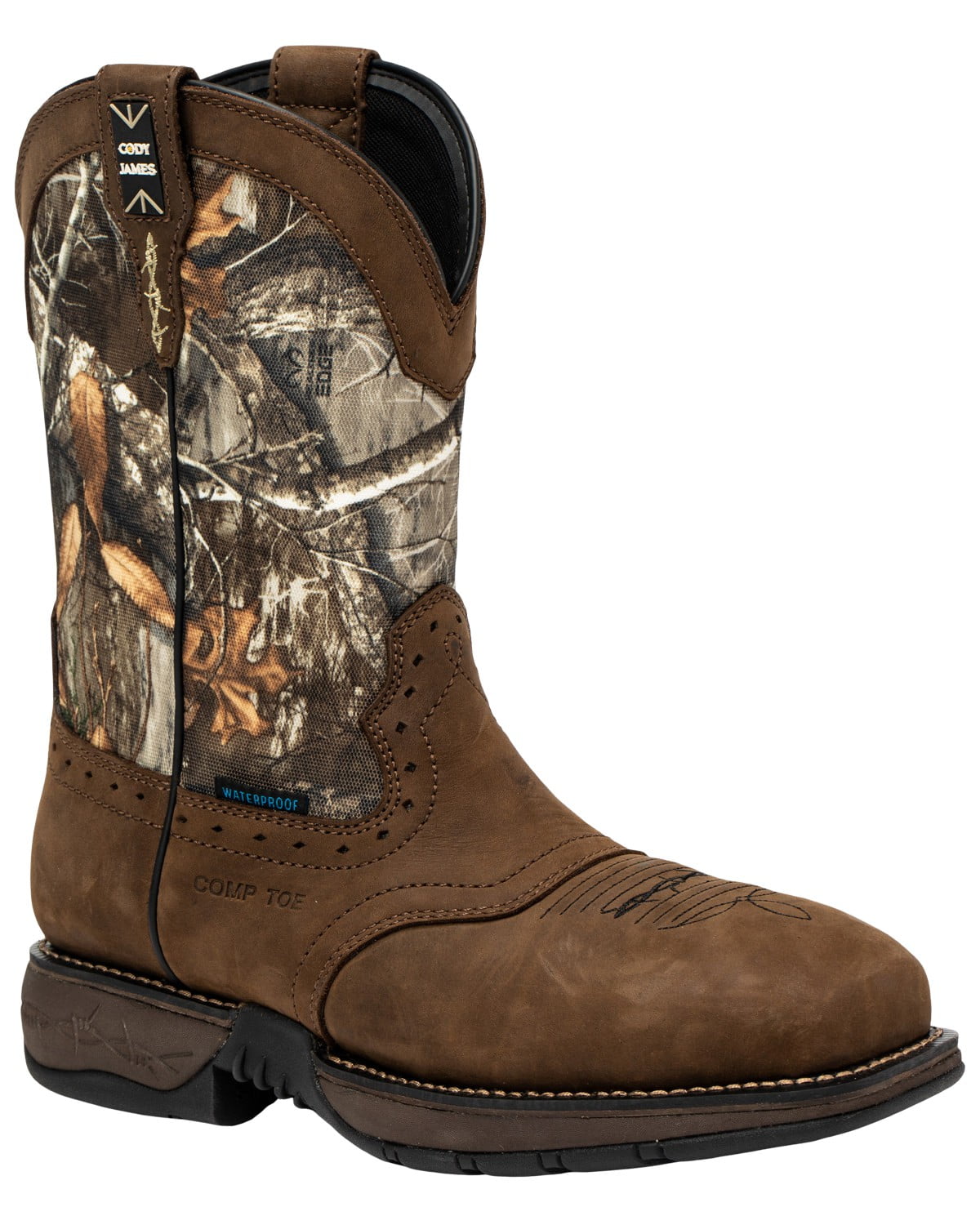 Cody James Men's Xero Gravity Lite Camo Western Work Boot Composite Toe Brown 15 EE US - Walmart.com