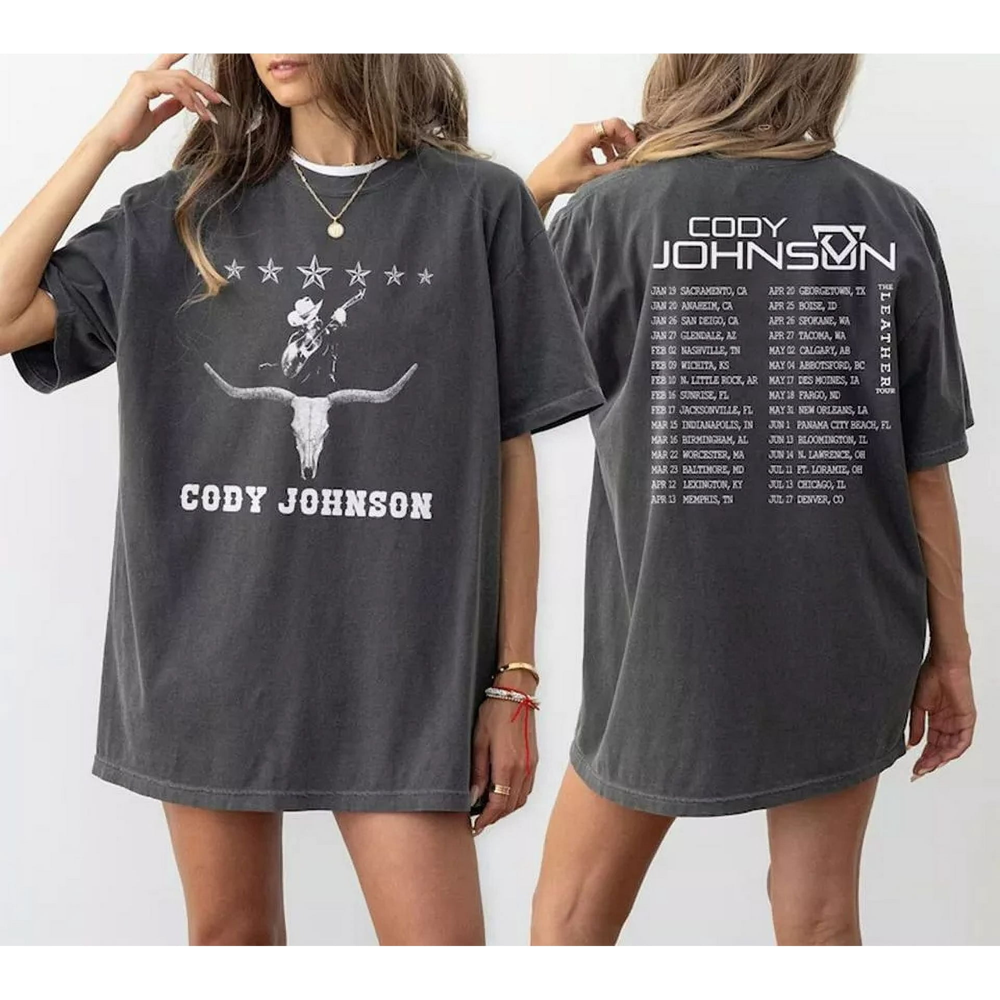 Cody Johnson Tour 2024 Shirt, The Leather Tour Country Music T-shirt ...