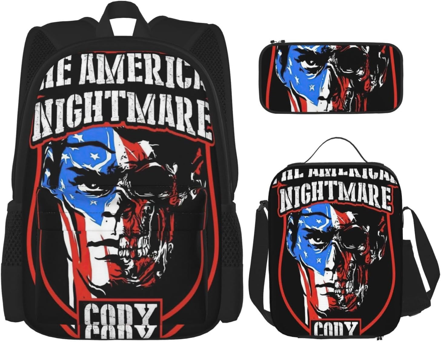 Cody Rhodes Backpack 3 Pieces Set With Lunch Bag And Pencil Case ...