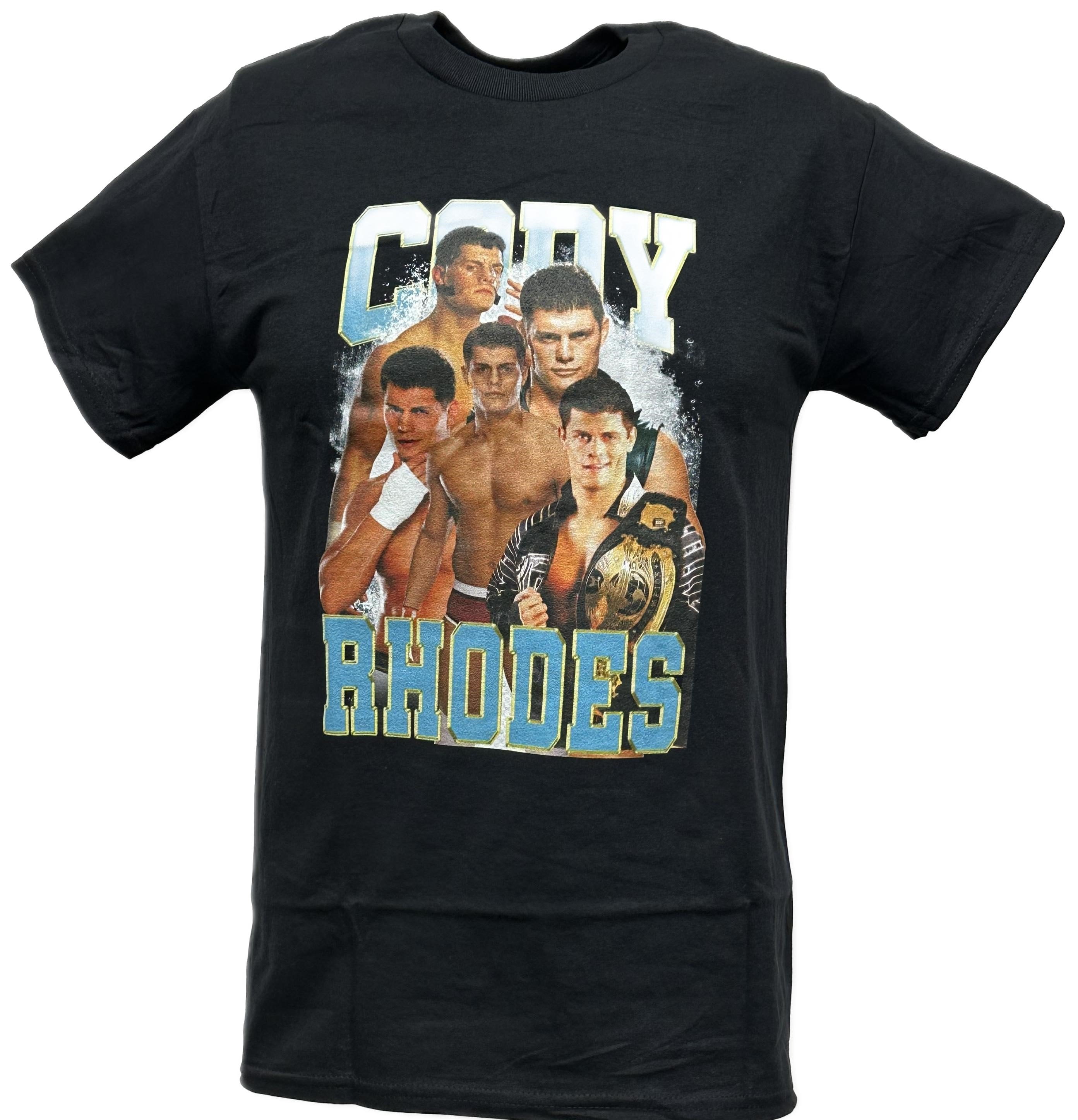 Cody Rhodes Blue Five Pose Black T-shirt AEW WWE - Walmart.com
