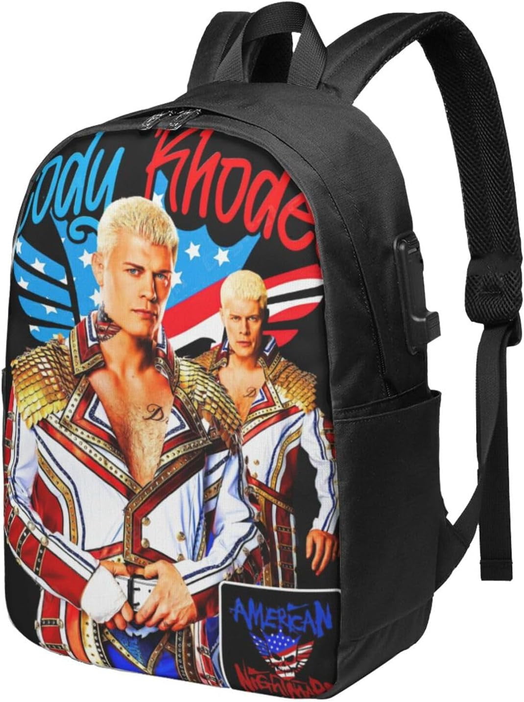 Cody Rhodes Laptop Backpack With Usb Charging Port Large Travel Bags ...