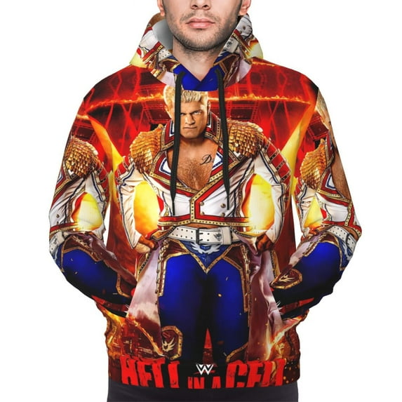 Cody Rhodes Men’s Hooded Sweatshirt, Soft Stretch Hoodie with Kangaroo ...