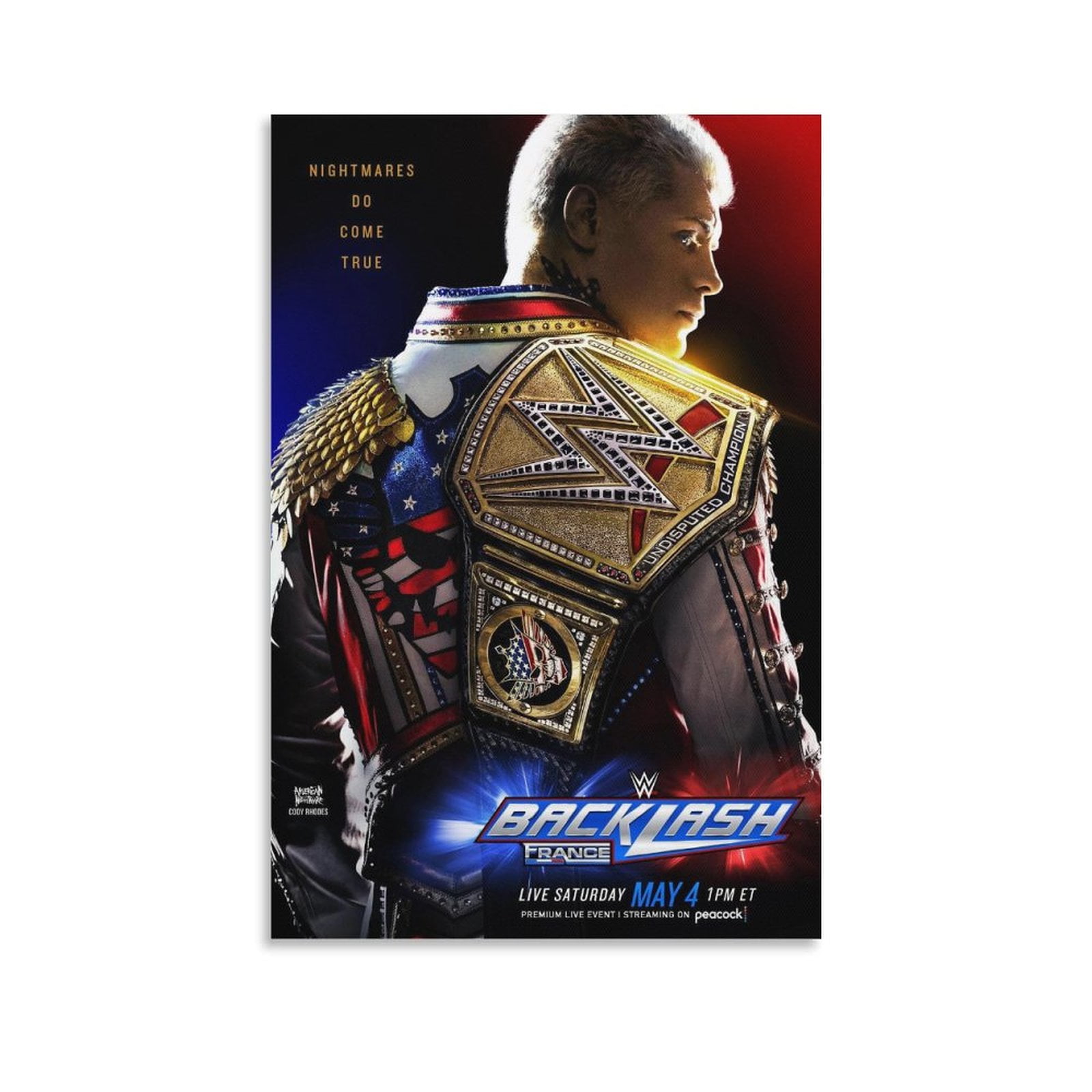 Cody Rhodes Poster, Canvas Wall Hanging Art Painting, Artwork Print for ...