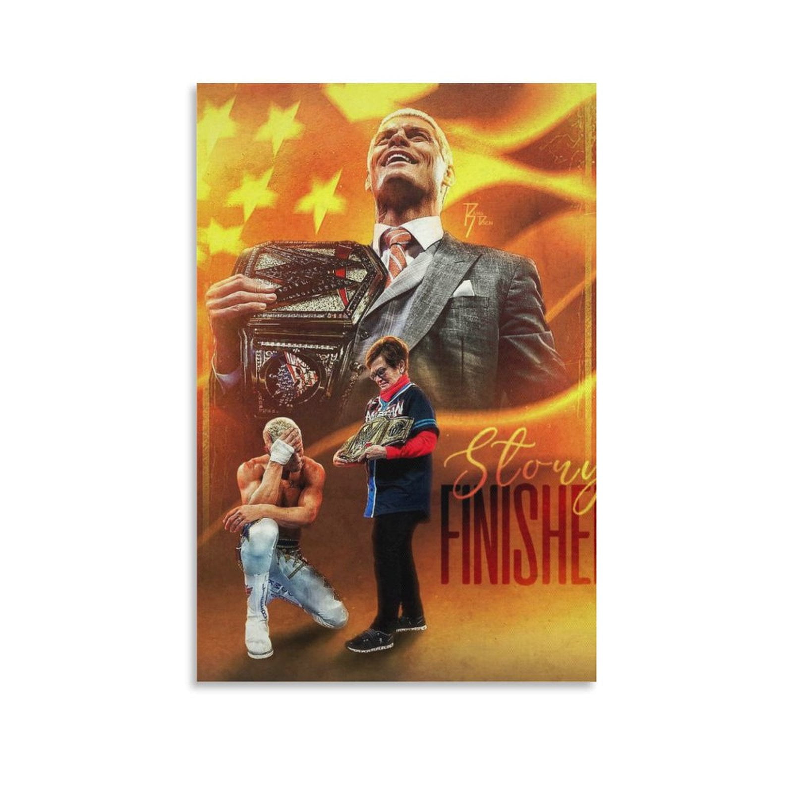 Cody Rhodes Poster, Canvas Wall Hanging Art Painting, Artwork Print for ...