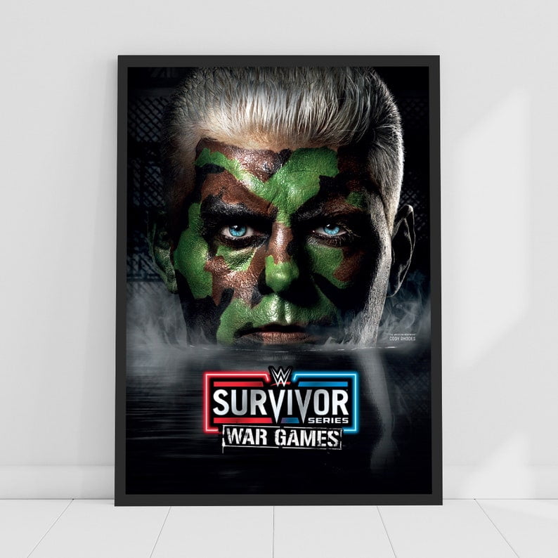 Cody Rhodes Survivor Series War Games WWE Wrestling Poster Intense ...