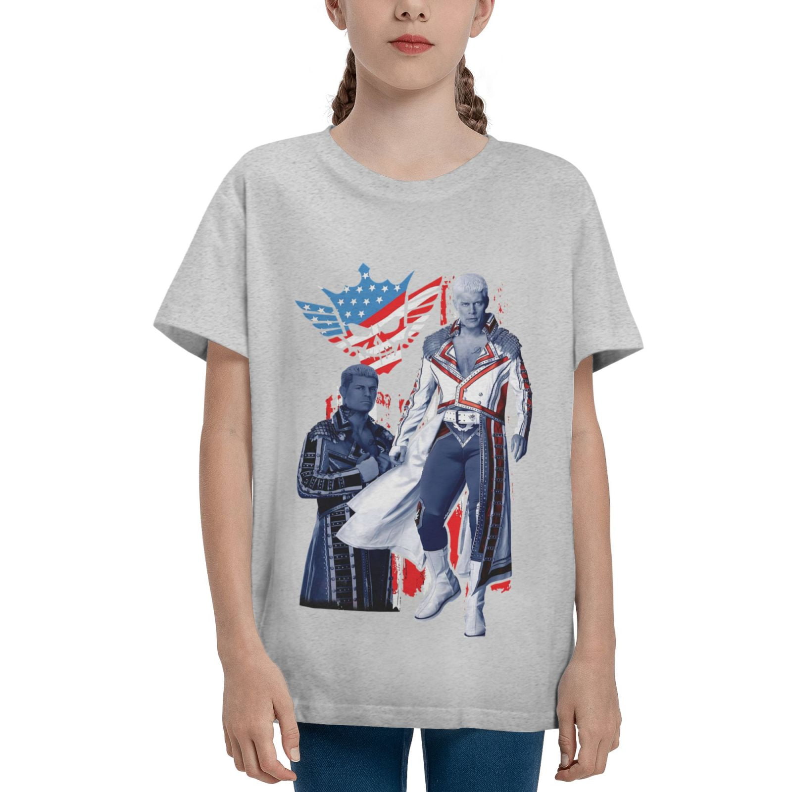 Cody Rhodes Teenage T Shirt Kid's Classic Cotton Tee Fashion Round Neck ...