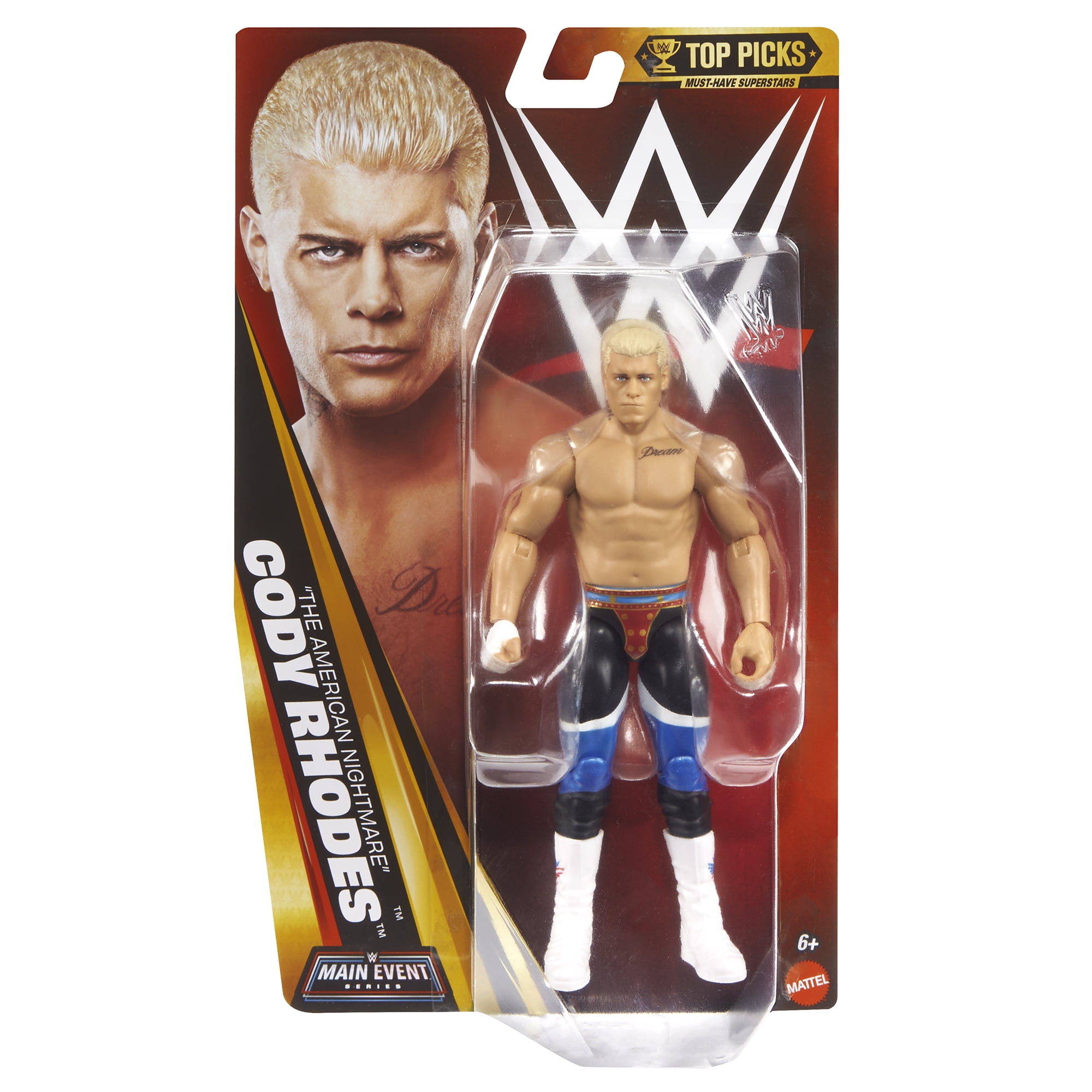 Cody Rhodes WWE Main Event Top Picks 2026 Wave 1 Mattel WWE Toy ...