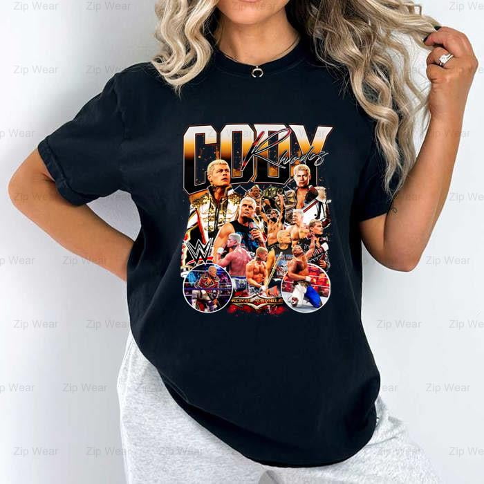 Cody Rhodes WWE Wrestling Sports Fan Graphic Comfort Color T-Shirt ...