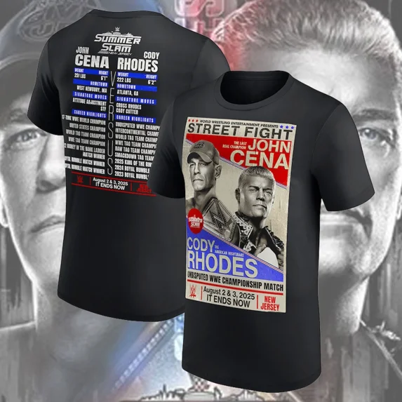 Cody Rhodes vs. John Cena SummerSlam 2025 Match T-Shirt - Walmart.com