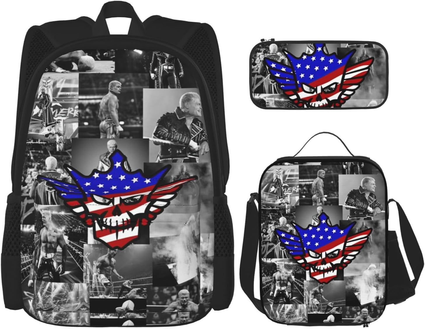 Cody Wrestler Rhodes Backpack 3 Pieces Set With Lunch Bag And Pencil ...
