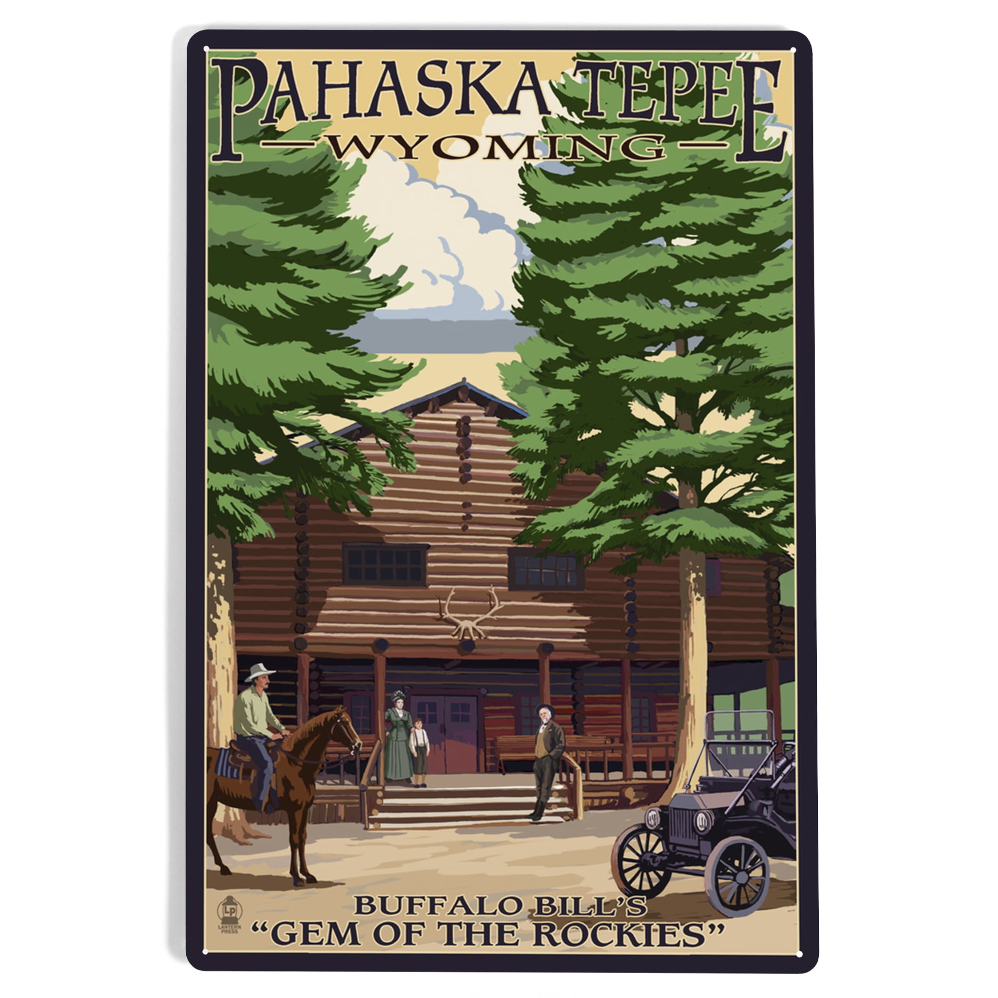 Cody, Wyoming, Pahaska Tepee (12x18 Aluminum Art, Indoor Outdoor Metal ...