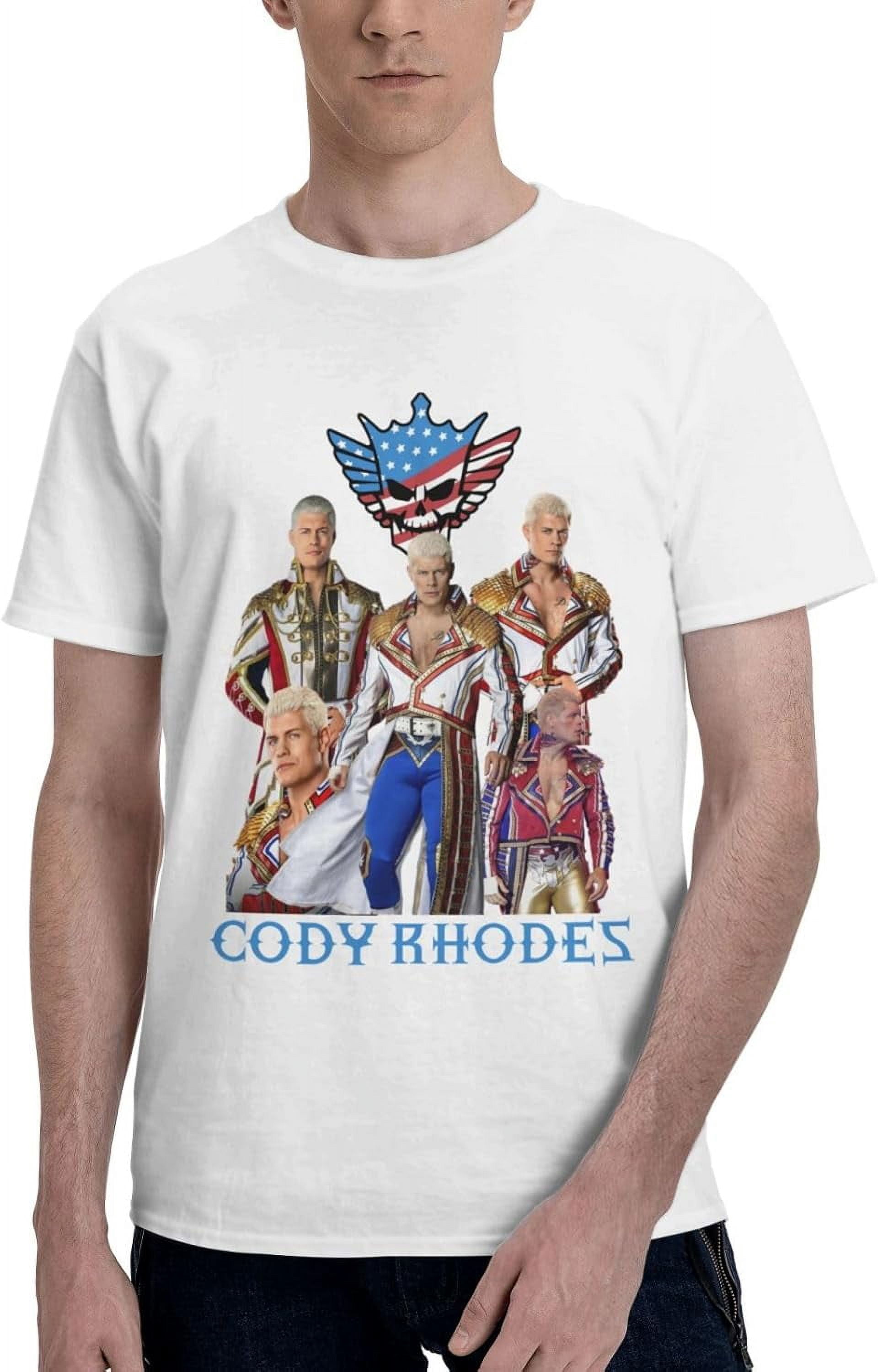 Cody and Rhodes Sports Shirt Men Novelty Tee Shirt Funny T-Shirt Round ...