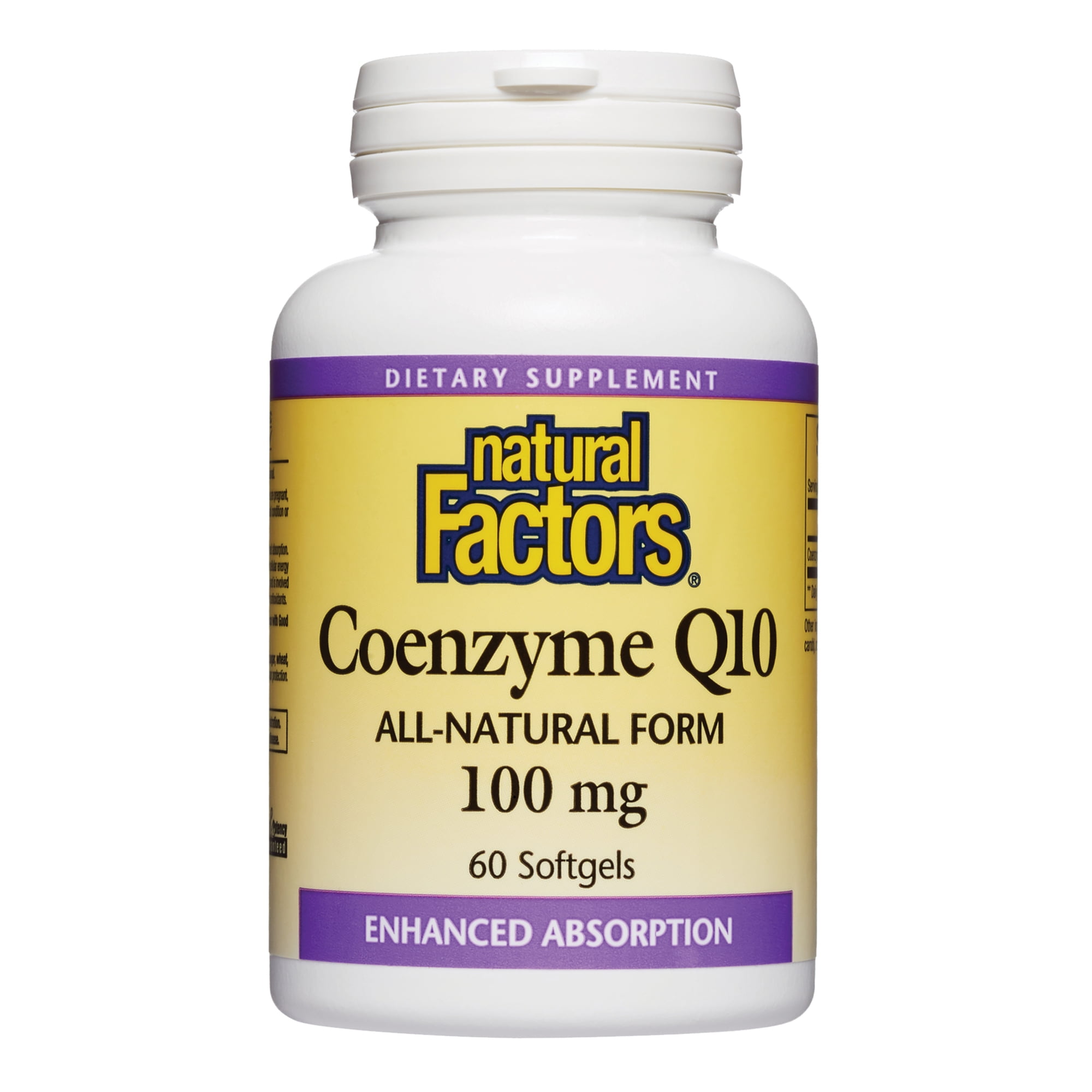 Natural Factors CoQ10 100mg, Energy and Heart Health Support ...