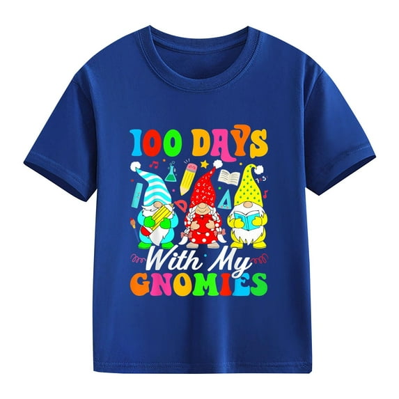 Coerni 100 Days Of School Letter Graphic Shirt for Toddler Boys Girls ...