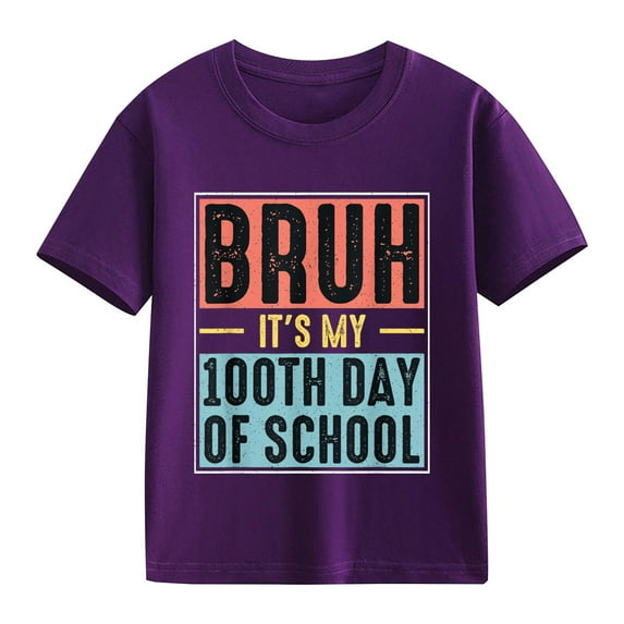 Coerni 100 Days of School Letter Print Shirt for Toddler Boys Girls ...