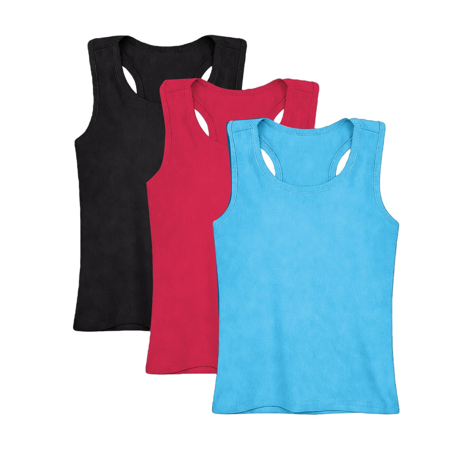 Coerni 3 Pieces Girls Dance Tank Tops Toddler Racerback Sleeveless Top ...