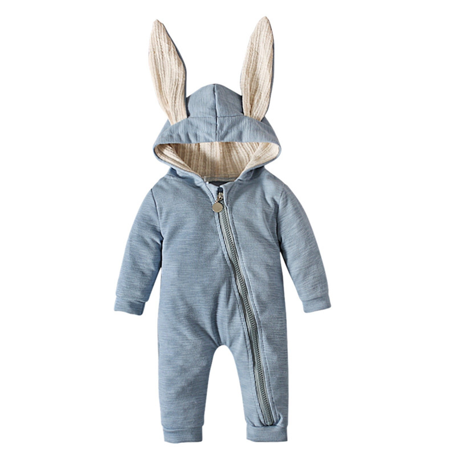 Coerni Baby Cute Rabbit Ears Romper 3 6 9 12 Months Baby Girls Long ...