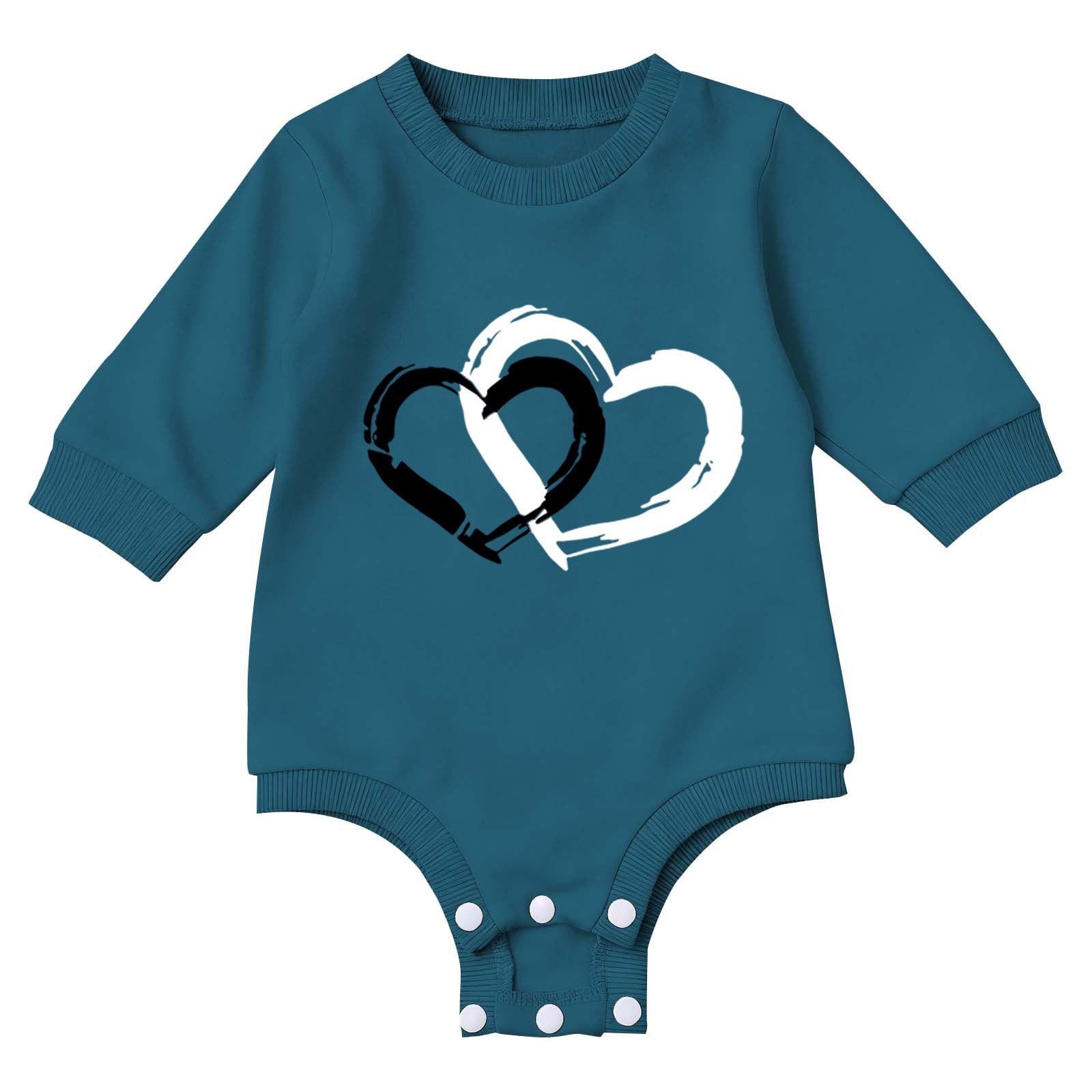 Coerni Baby Girls Heart Bodysuit New Born Onesie Soft Cotton Cute ...