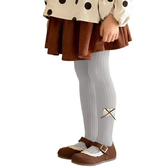 Coerni Baby Girls Ribbed Tights Comfy Cotton Pantyhose Toddler Winter ...