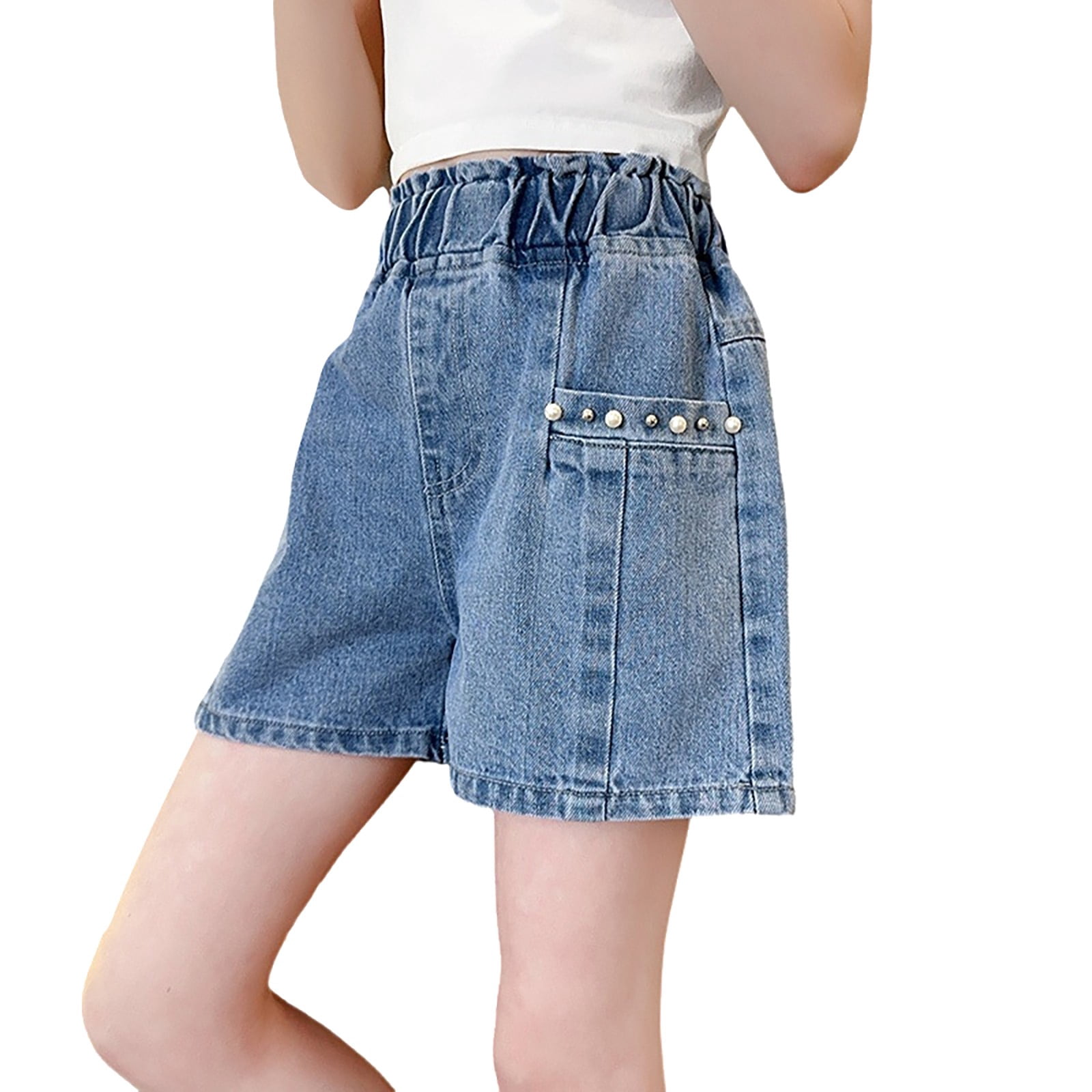 Coerni Baggy Jeans for Girls Clothes Wide Leg Jean Casual Shorts Girl's ...