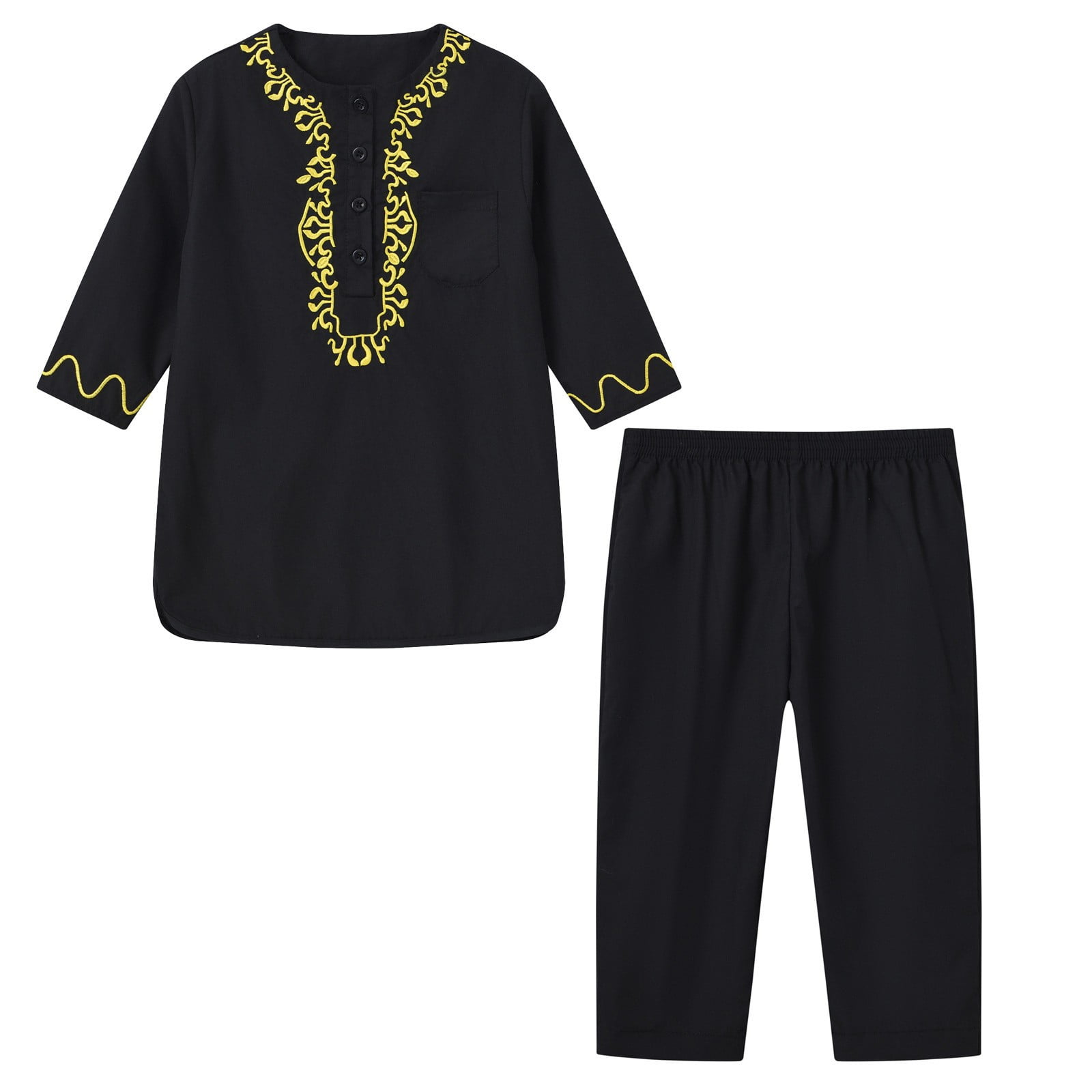 Coerni Boy Girls Muslim Ramadan Long Thobe Eid Outfit Islami𝐜 Kaftan ...