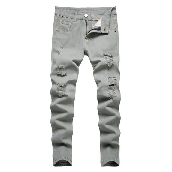 Coerni Boy's Skinny Fit Ripped Destroyed Distressed Fashion Denim Jeans ...
