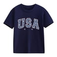 Coerni Boys 4th of July USA T Shirt American Flag Letter Print Trendy ...